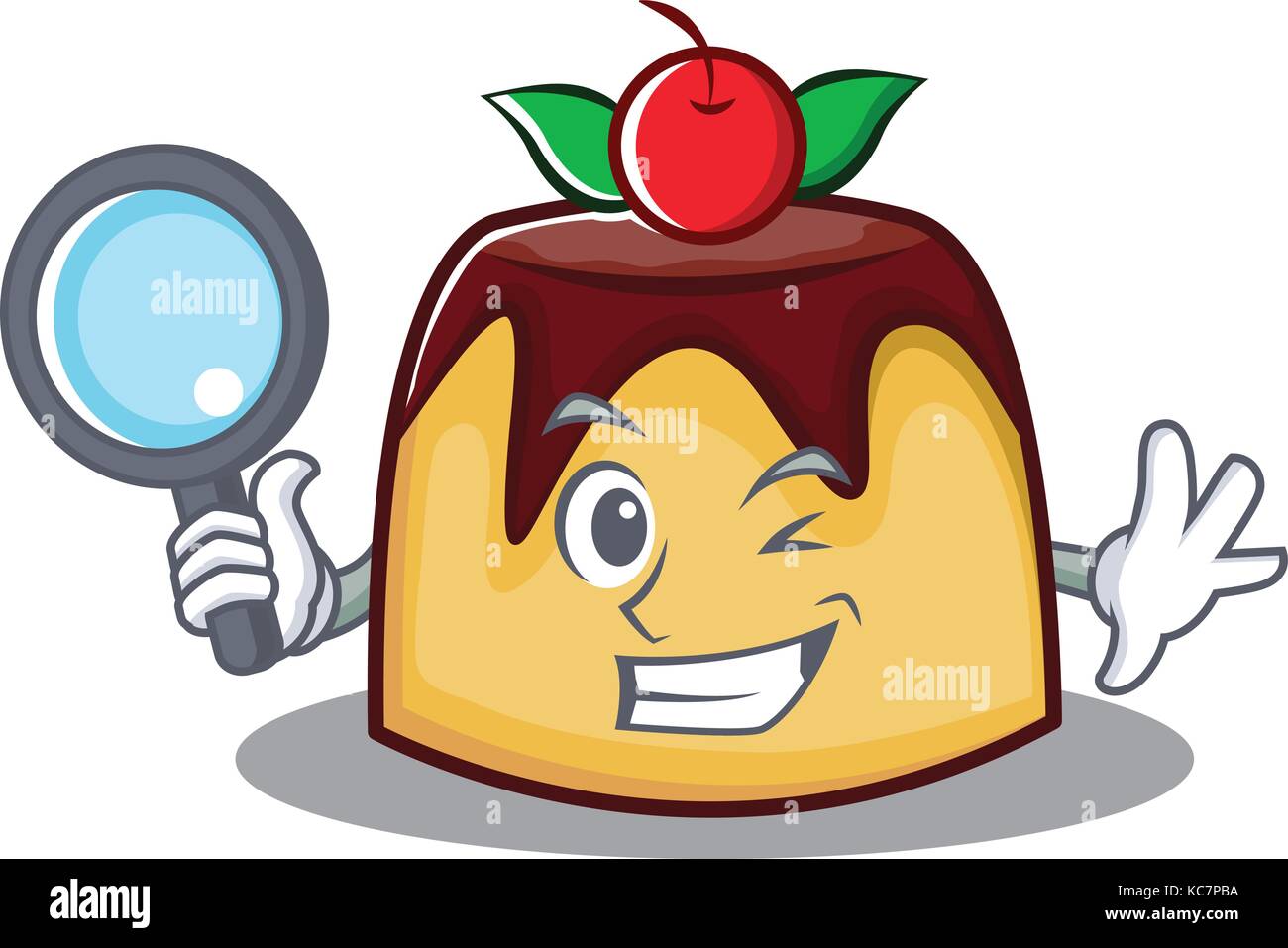 Pudding cartoon character on Stock Vector Images - Alamy