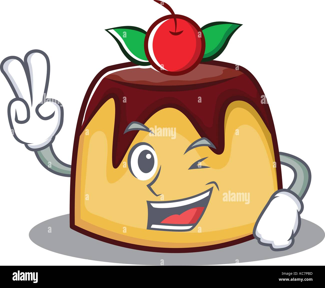 Two finger pudding character cartoon style Stock Vector Image & Art - Alamy