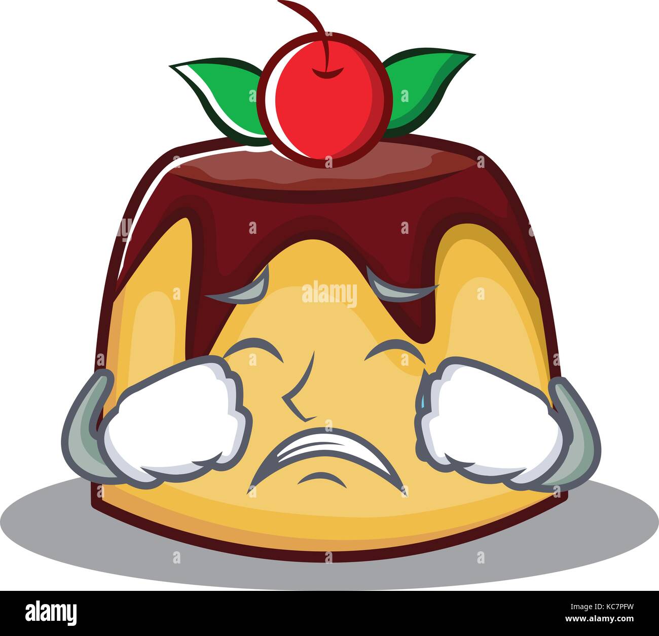 Crying pudding character cartoon style Stock Vector Image & Art - Alamy