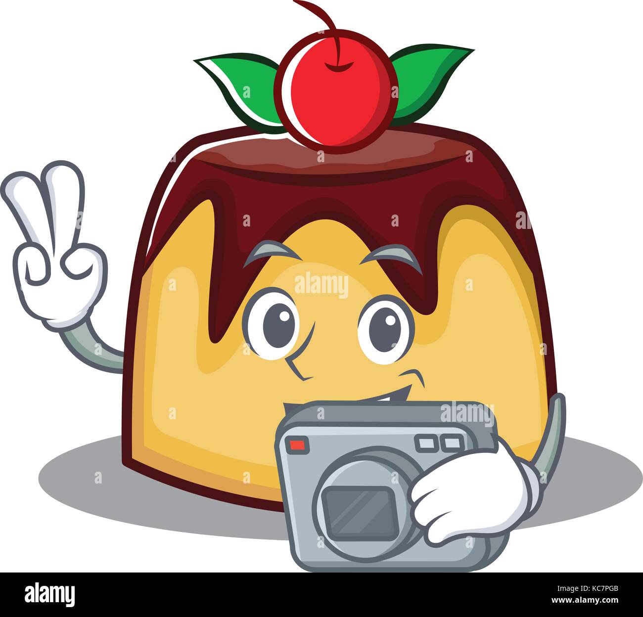 Photography pudding character cartoon style Stock Vector Image & Art ...