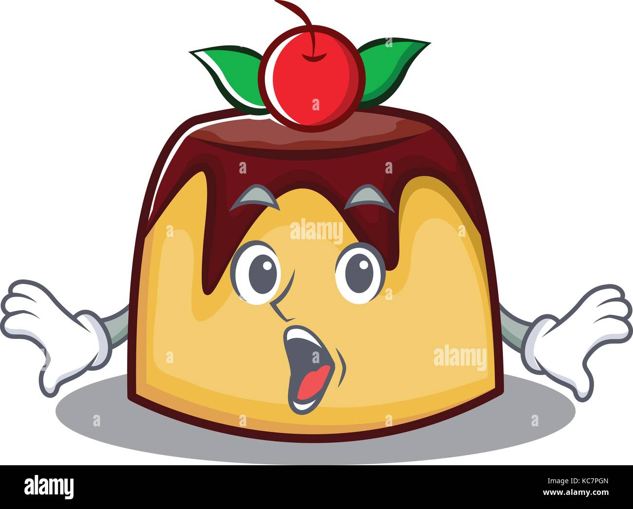 Pudding cartoon character on Stock Vector Images - Alamy