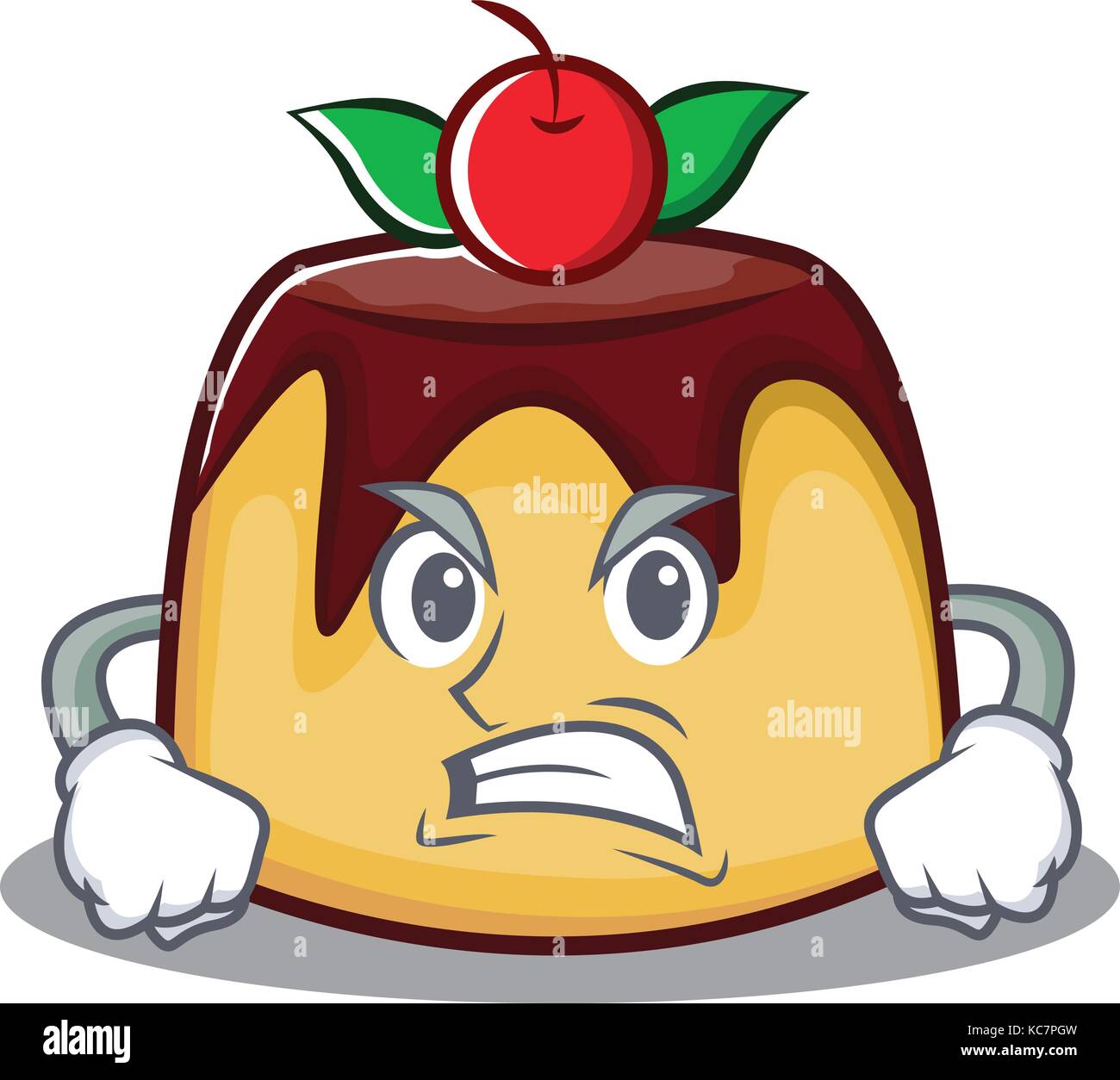 Angry pudding character cartoon style Stock Vector Image & Art - Alamy