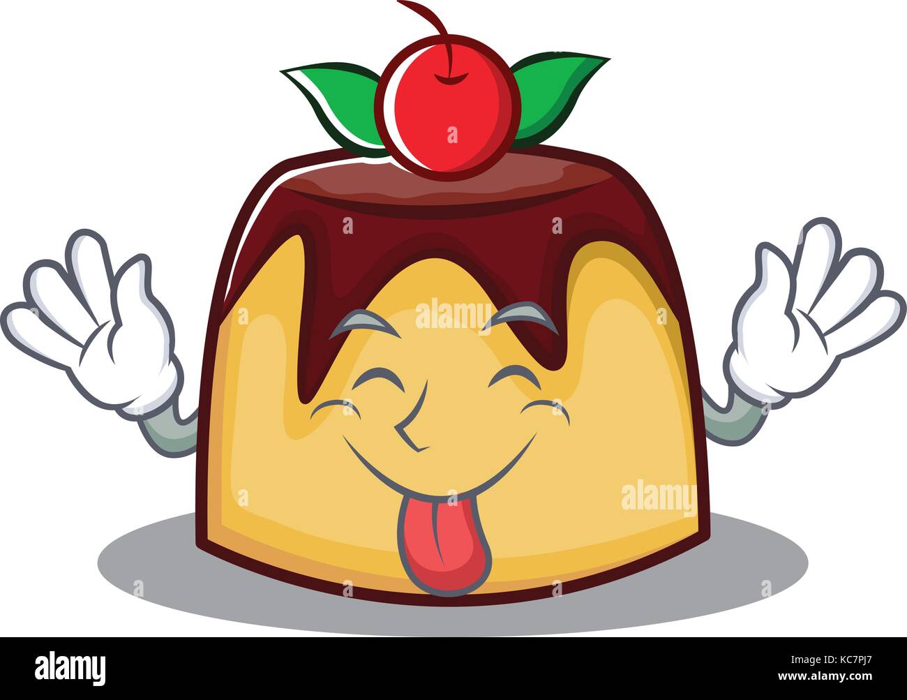 Tongue out pudding character cartoon style Stock Vector Image & Art - Alamy