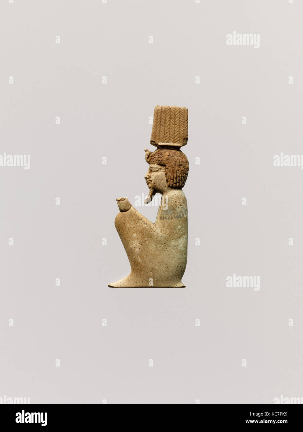 Inlay depicting the squatting god Anhur (Onuris), 4th century B.C Stock ...