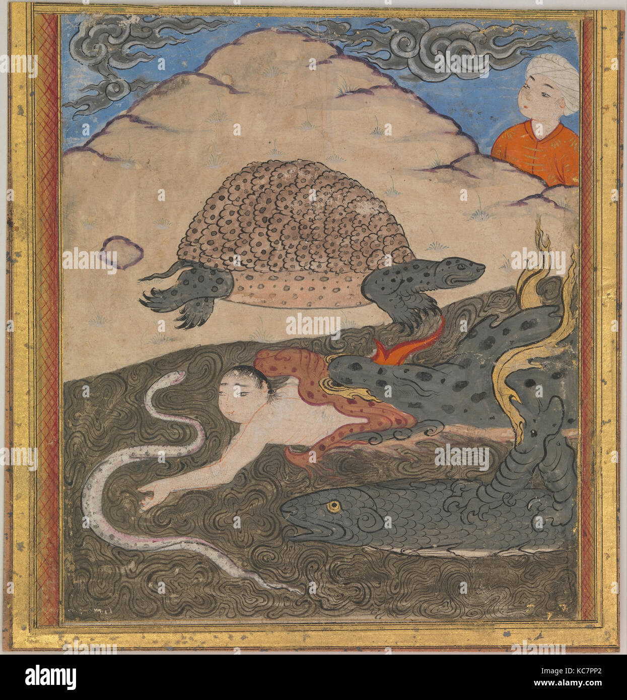 "The Tortoise", Folio from an `Aja'ib al-Makhluqat (Wonders of Creation ...