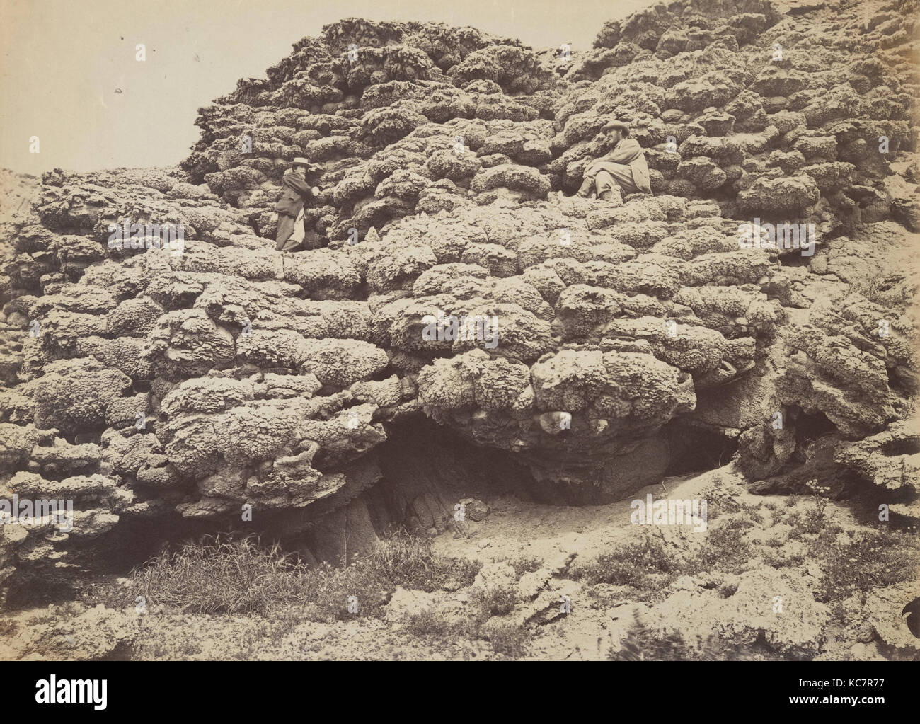 Tufa Rocks, Pyramid Lake, Nevada, Timothy H. O'Sullivan, 1867 Stock ...