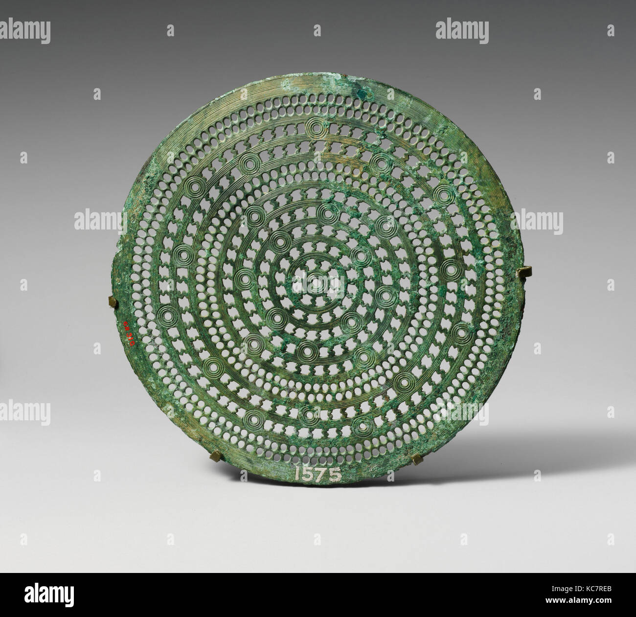 Bronze perforated disc, early 7th century B.C., Italic, Bronze ...