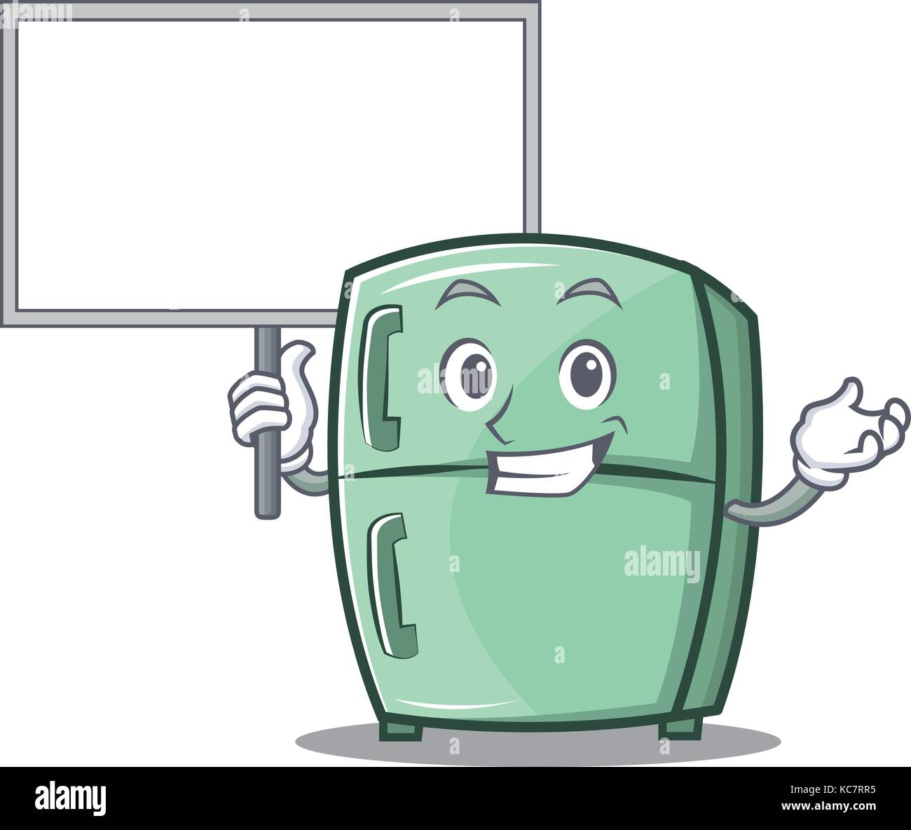 Bring board cute refrigerator character cartoon Stock Vector Image ...