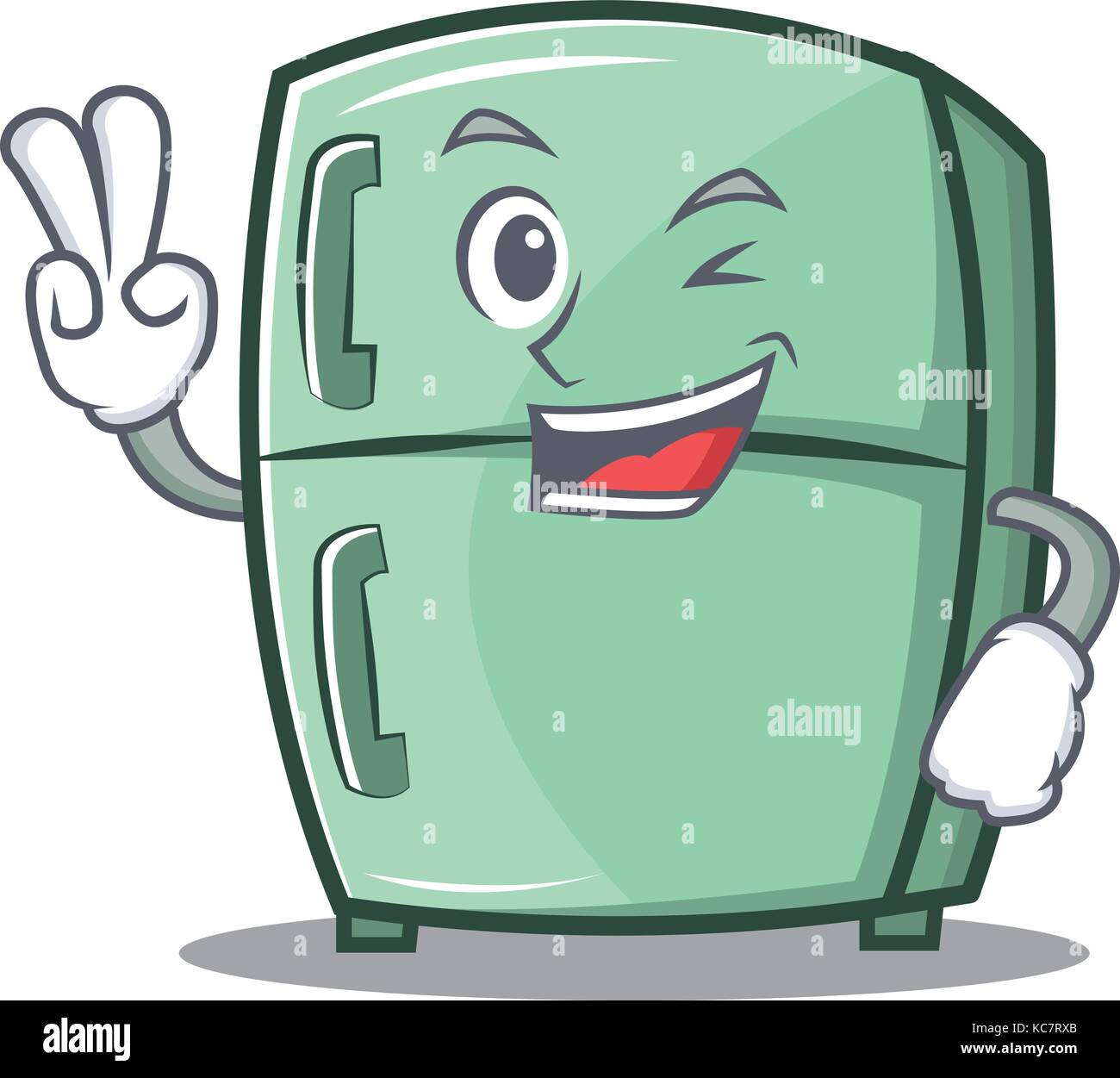 Two finger cute refrigerator character cartoon Stock Vector Image & Art ...