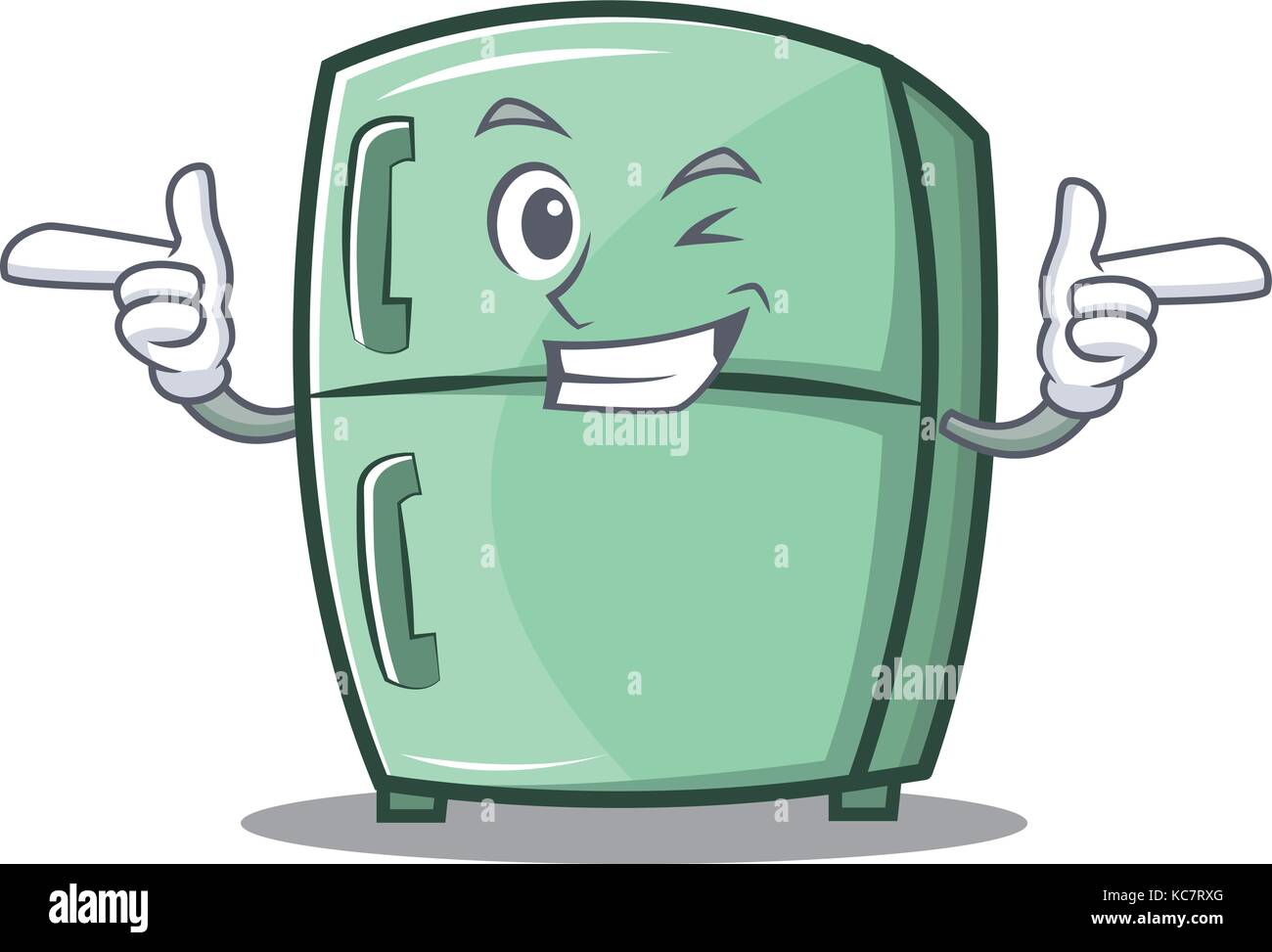 Wink cute refrigerator character cartoon Stock Vector Image & Art - Alamy