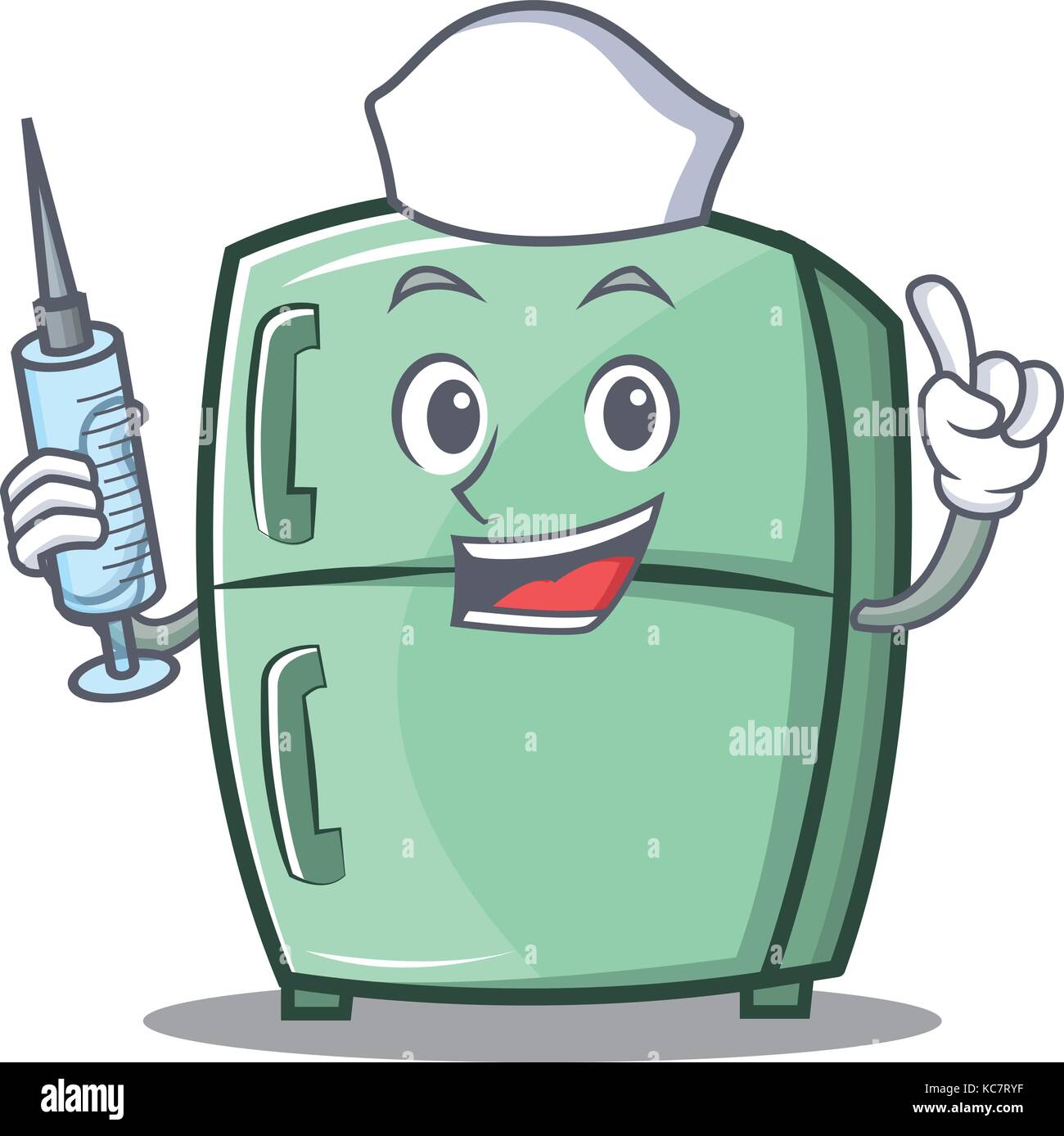 Nurse cute refrigerator character cartoon Stock Vector Image & Art - Alamy