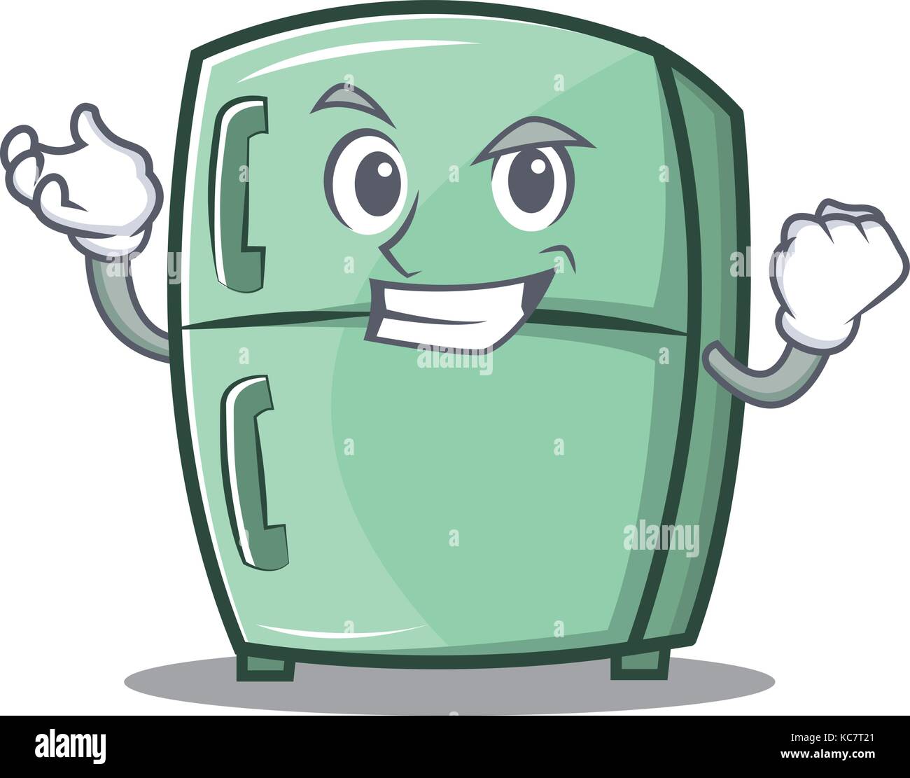 Successful cute refrigerator character cartoon Stock Vector Image & Art ...