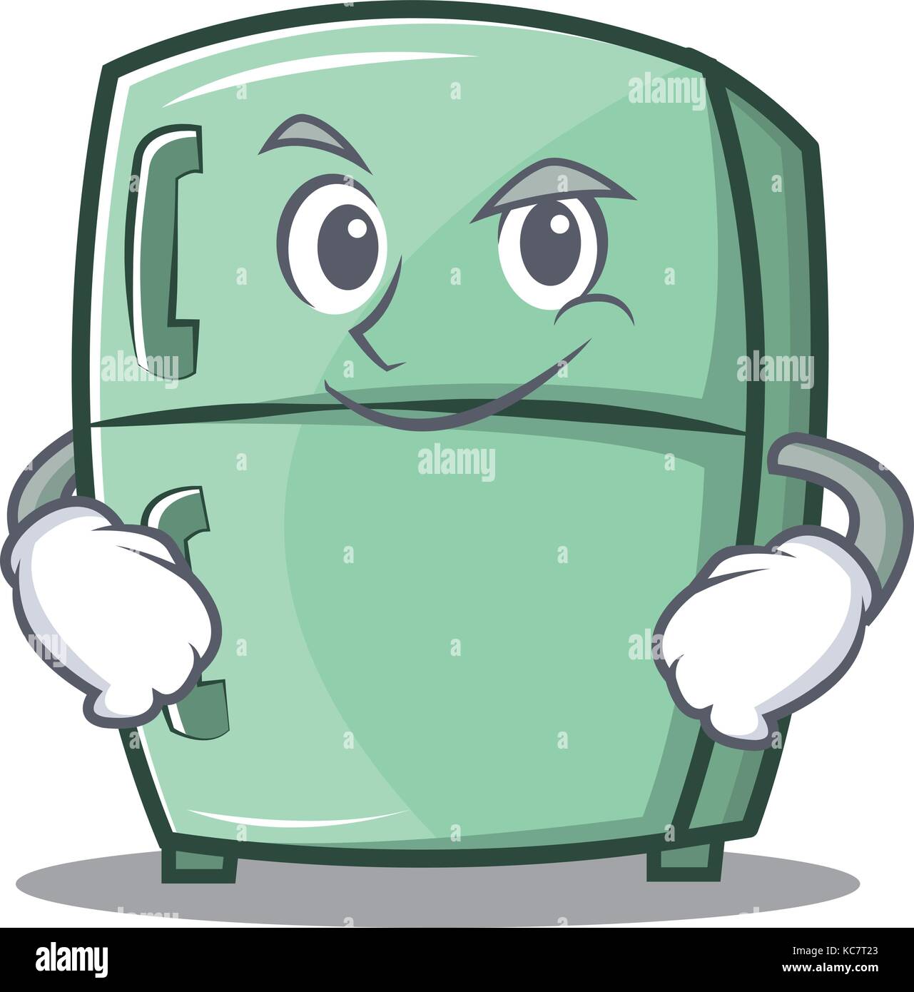 Smirking cute refrigerator character cartoon Stock Vector Image & Art ...