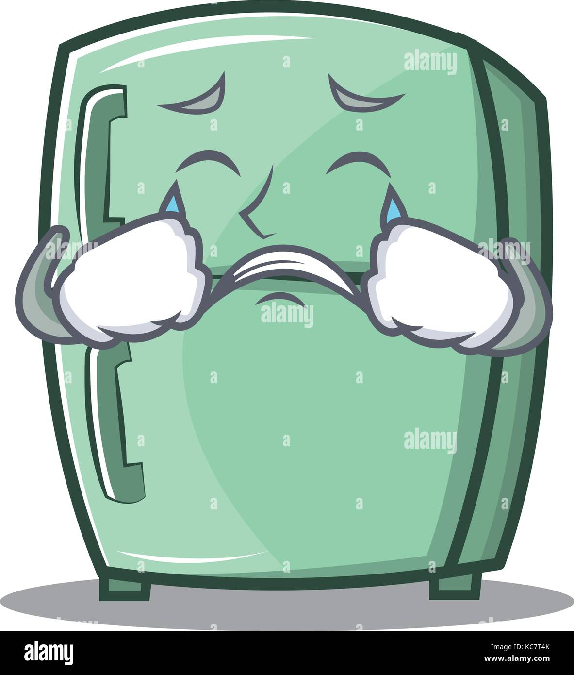 Crying cute refrigerator character cartoon Stock Vector Image & Art - Alamy