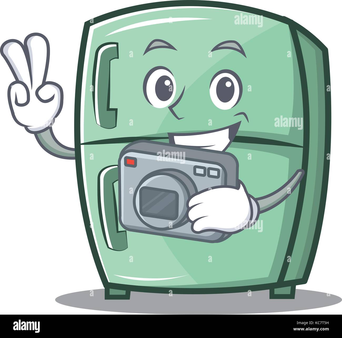 Photography cute refrigerator character cartoon Stock Vector Image ...