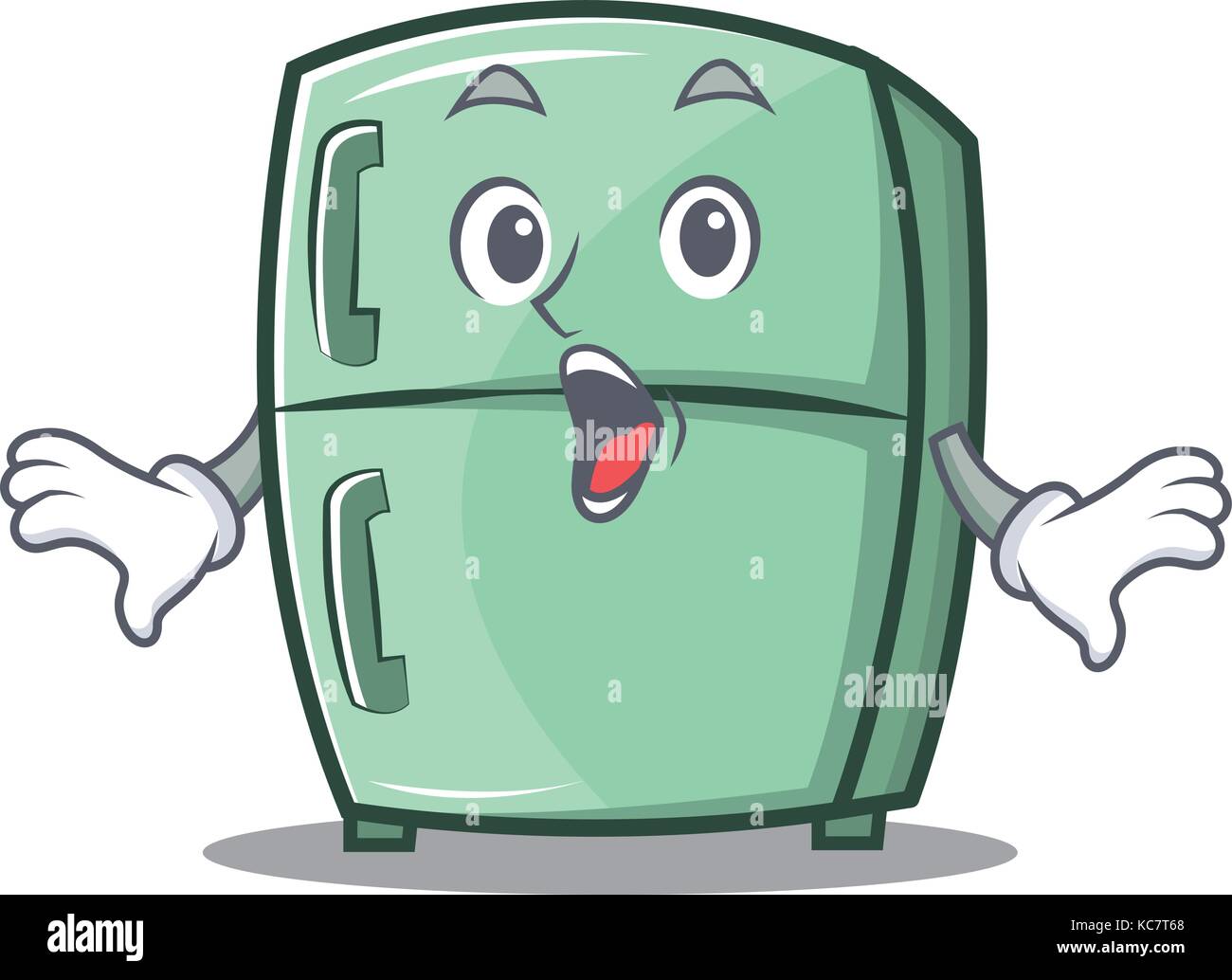 Surprised cute refrigerator character cartoon Stock Vector Image & Art ...