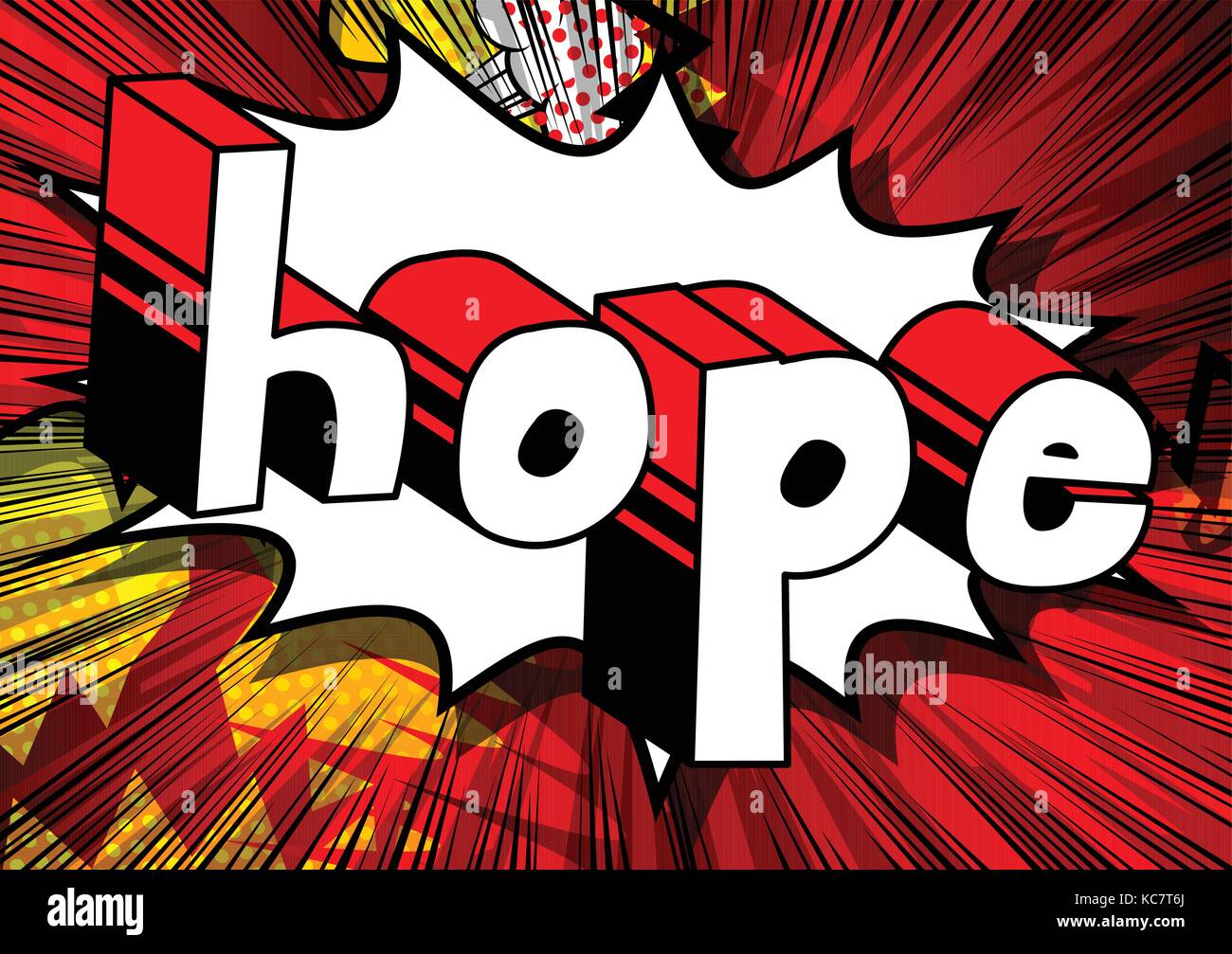 Hope - Comic book style word on abstract background Stock Vector Image ...
