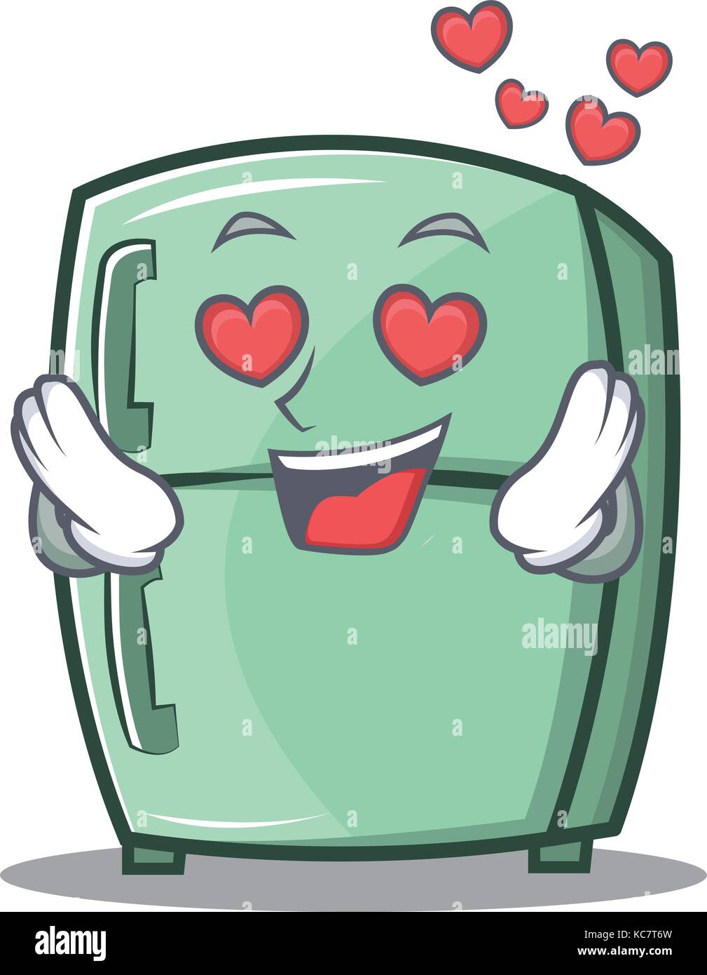 In love cute refrigerator character cartoon Stock Vector Image & Art ...