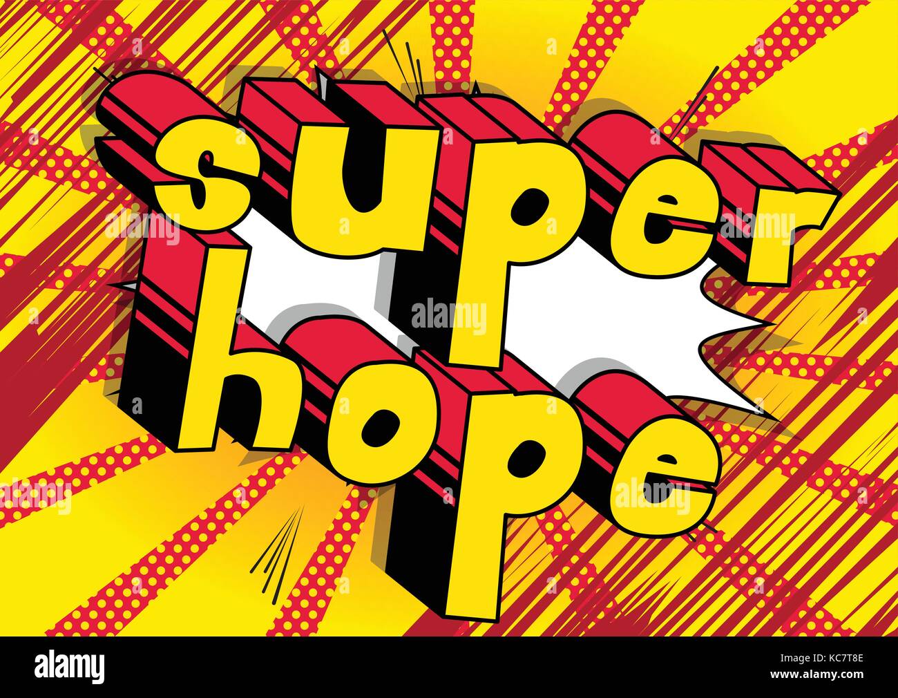 Super Hope - Comic book style word on abstract background Stock Vector ...