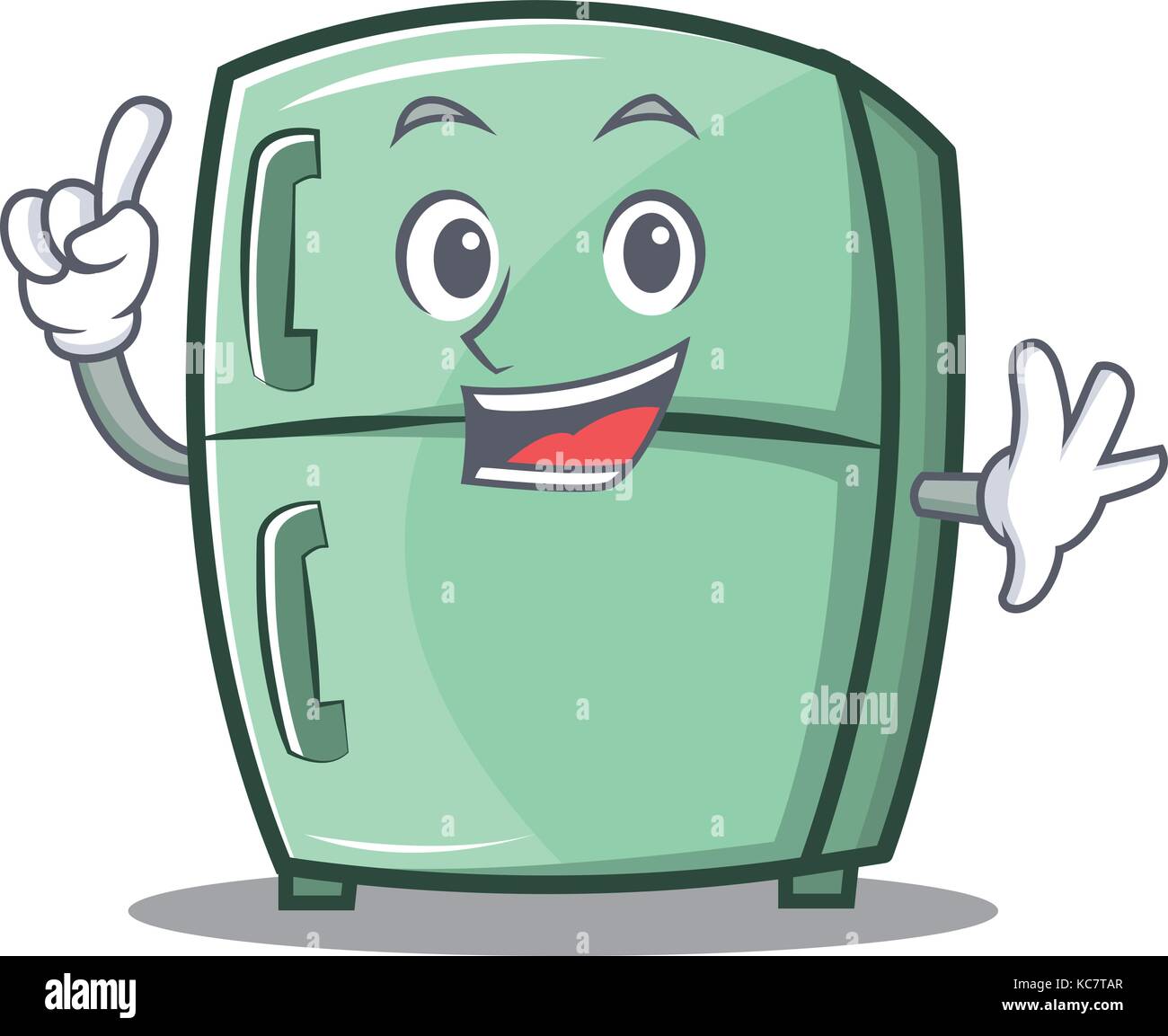 Finger cute refrigerator character cartoon Stock Vector Image & Art - Alamy