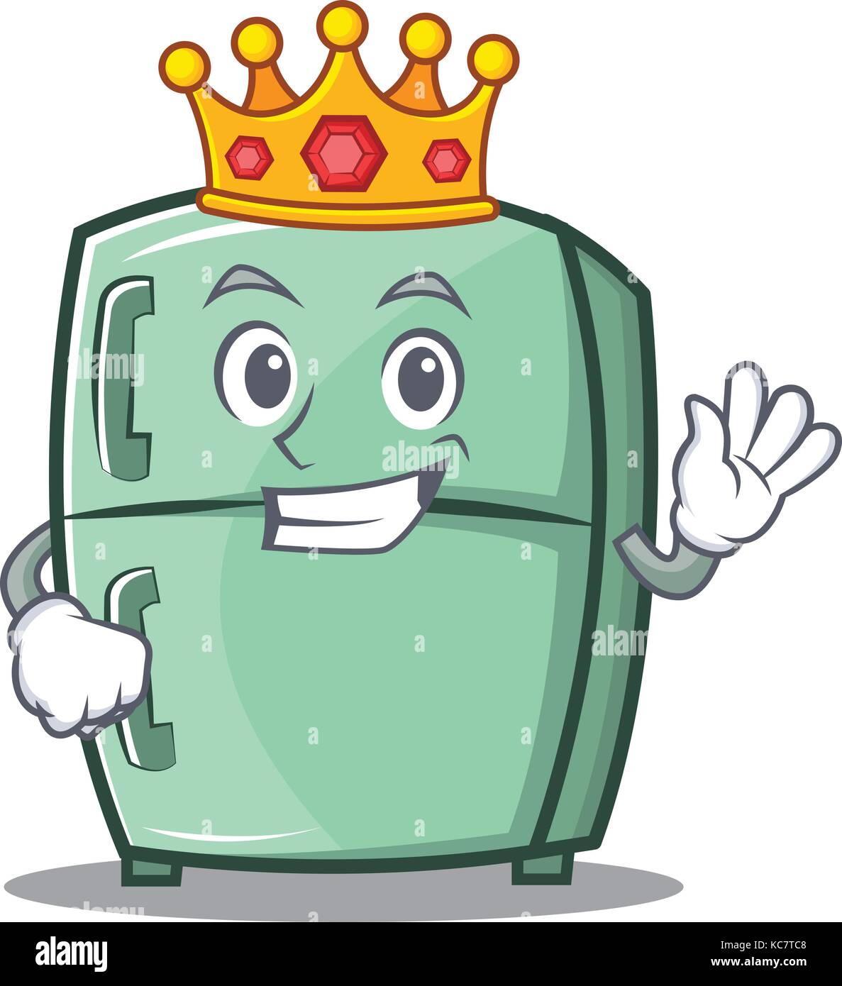 King cute refrigerator character cartoon Stock Vector Image & Art - Alamy