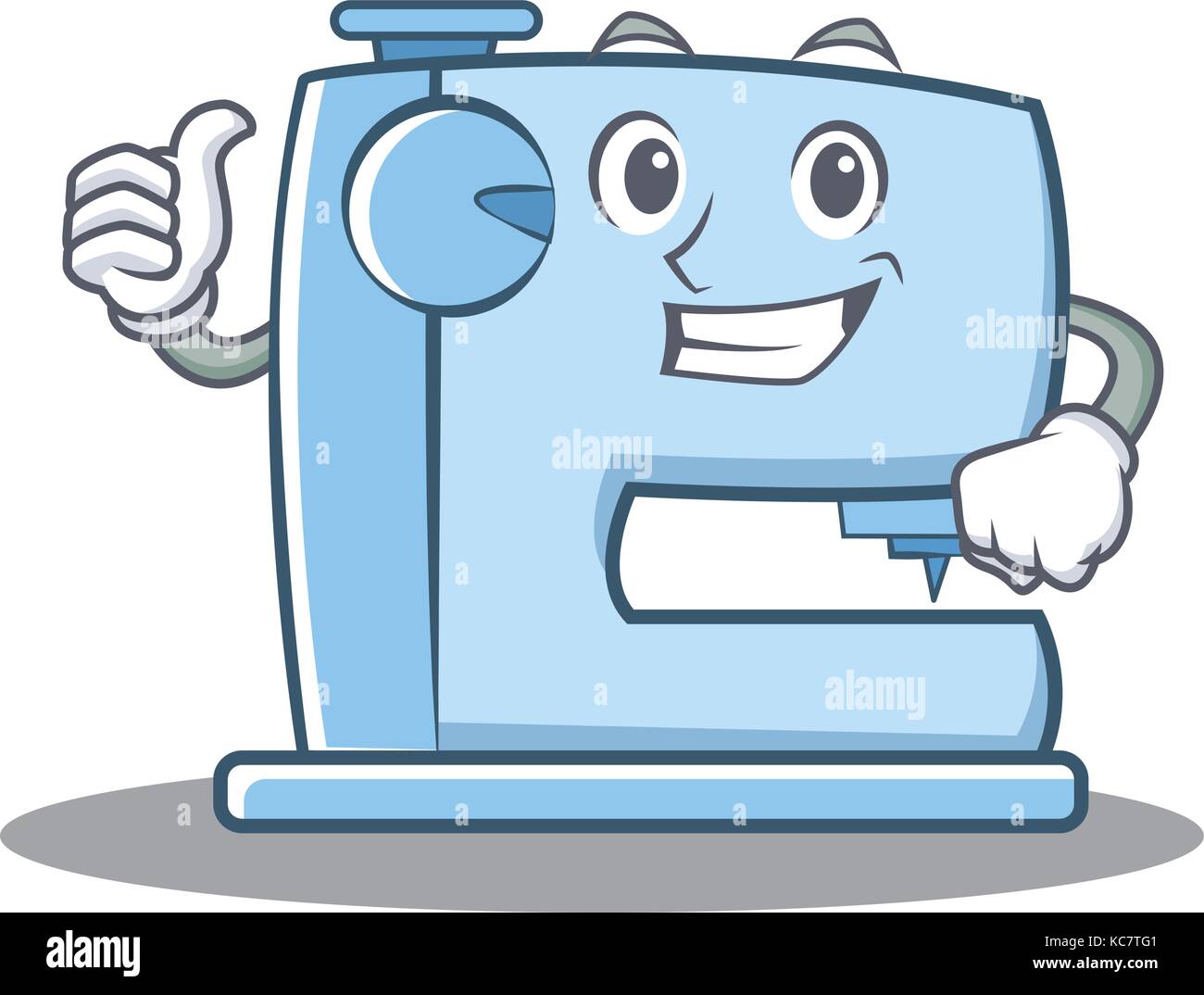 Thumbs up sewing machine emoticon character Stock Vector Image & Art ...