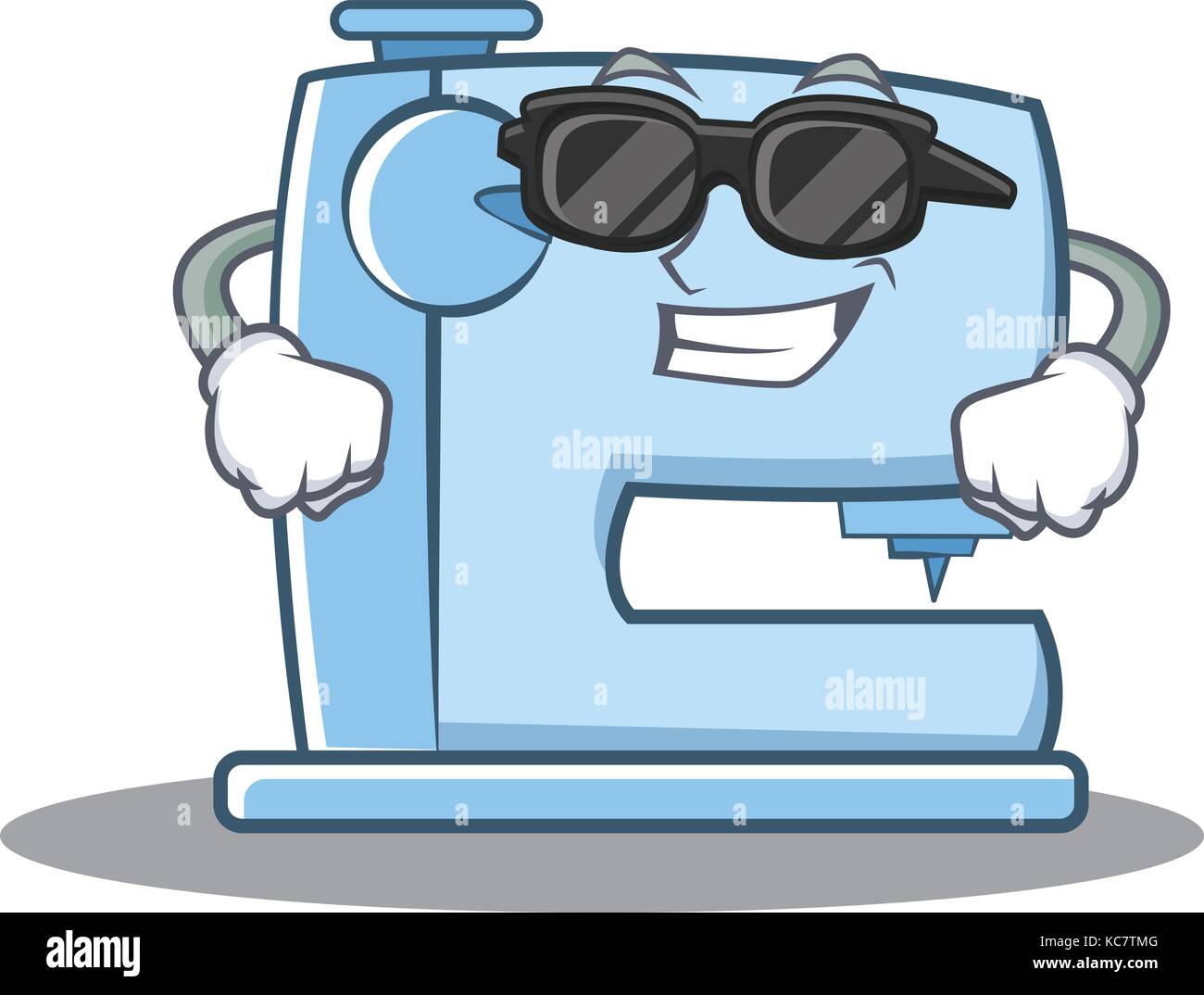 Super cool sewing machine emoticon character Stock Vector Image & Art ...