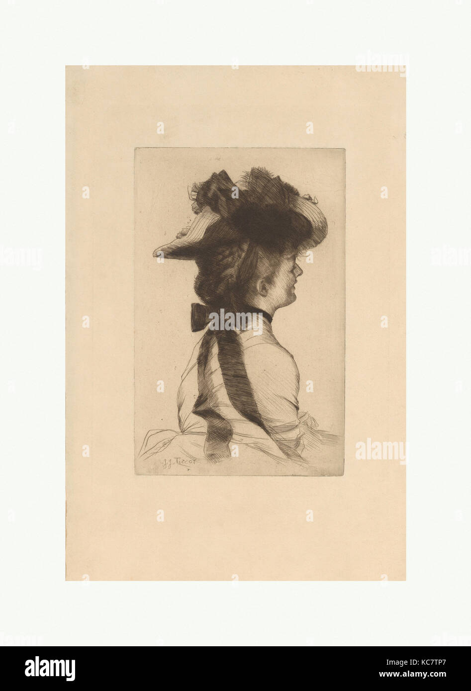 The Rubens Hat, 1875, Etching printed in brown ink on wove paper, Plate ...