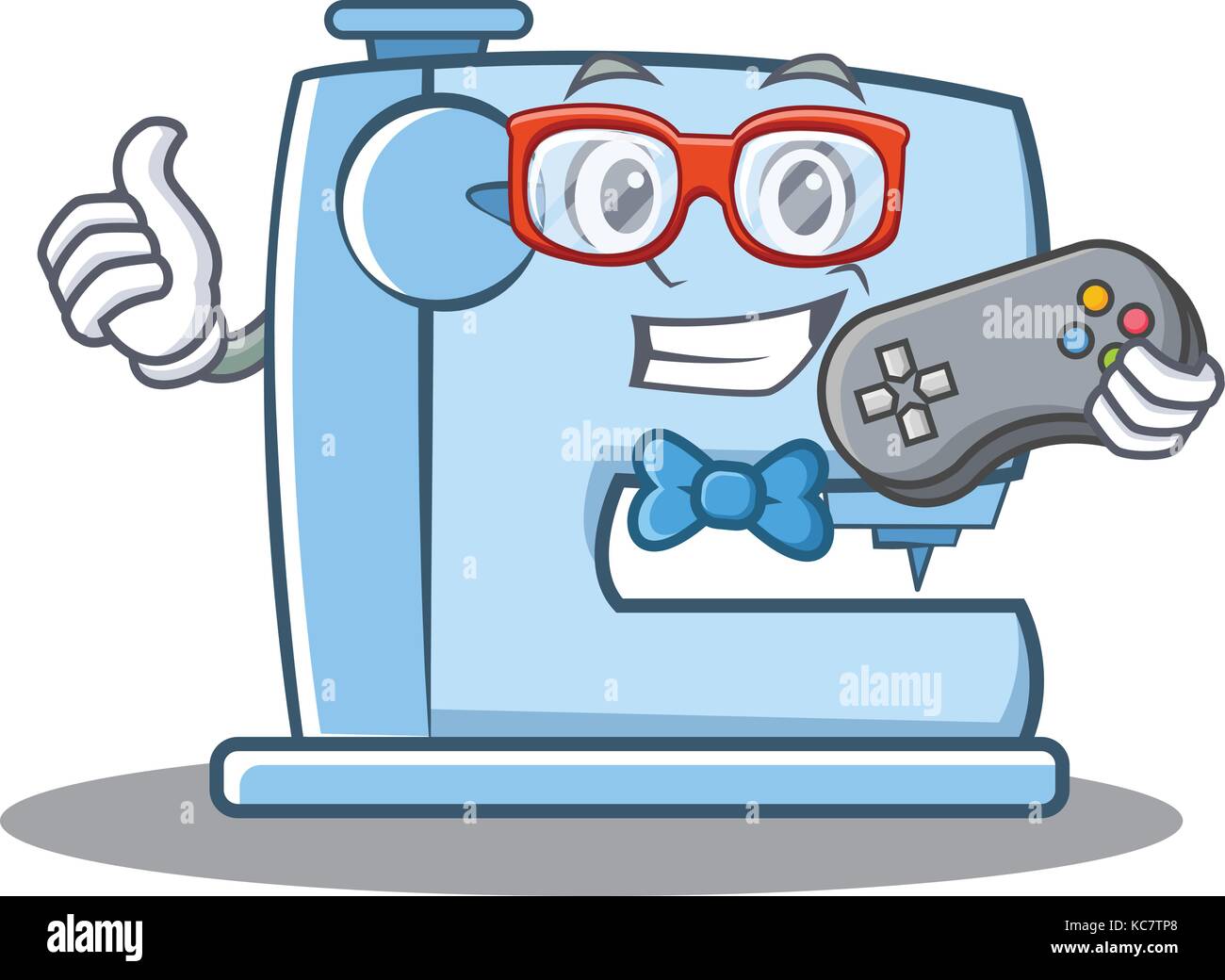 Gamer sewing machine emoticon character Stock Vector Image & Art - Alamy