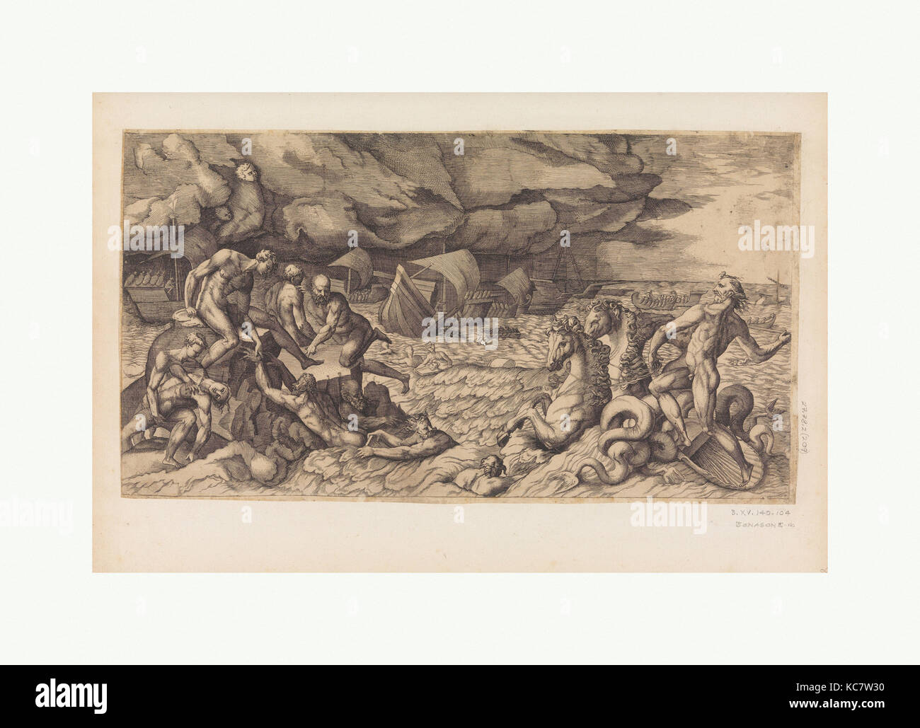 Neptune Calming the Tempest Raised Against the Fleet of Aeneas ...