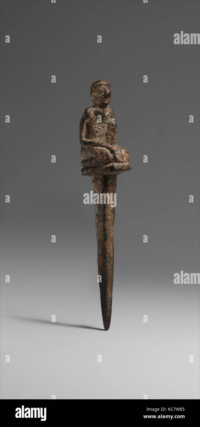 Peg with kneeling male, Early Dynastic, ca. 2900–2350 B.C., Mesopotamia ...