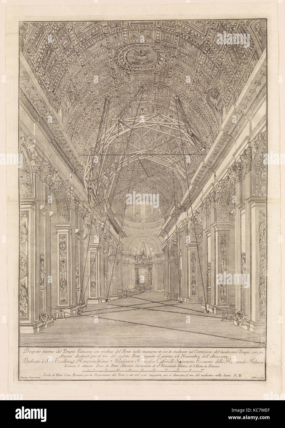 Scaffolding Erected for the Restoration of the Vault in St. Peter's ...