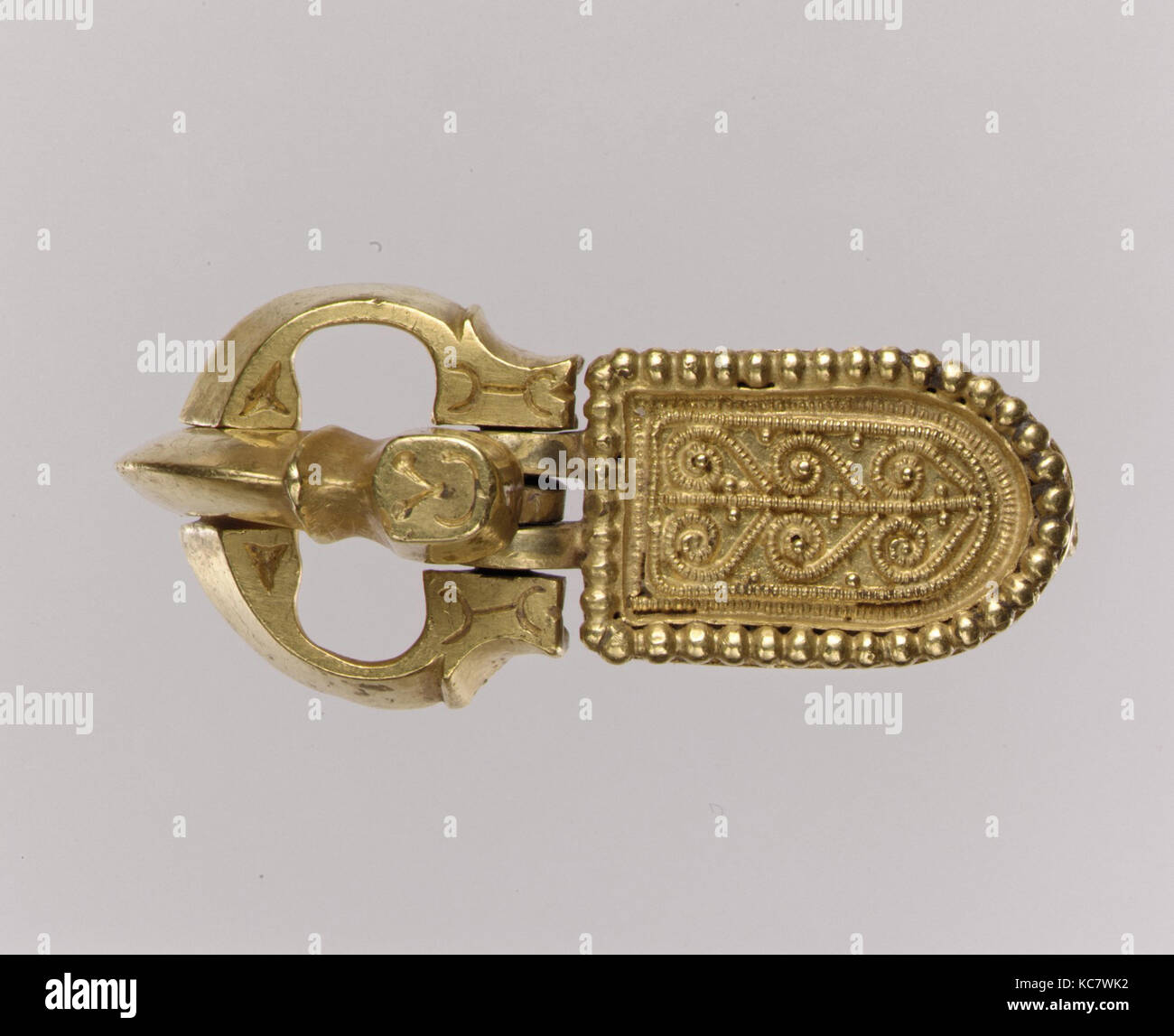 Gold Belt Buckle and Gold Strap End, ca. 600, Langobardic, Gold ...