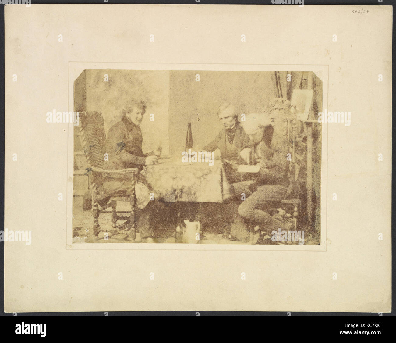 Group of Gentlemen Conversing over a Glass of Wine, William Henry Fox ...
