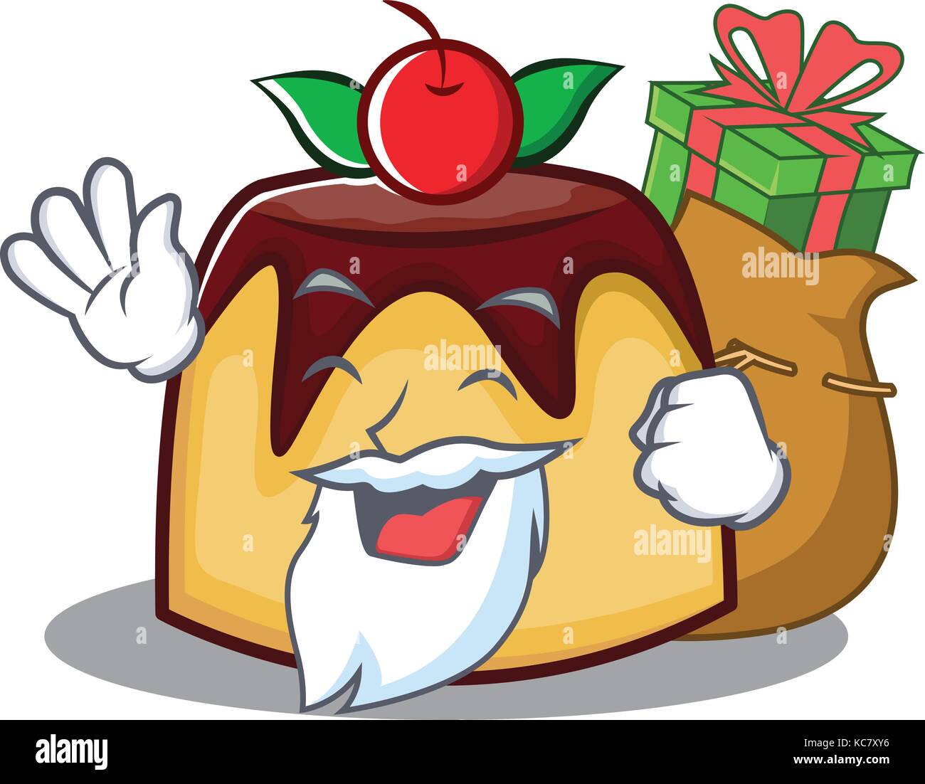 Santa pudding character cartoon style Stock Vector Image & Art - Alamy