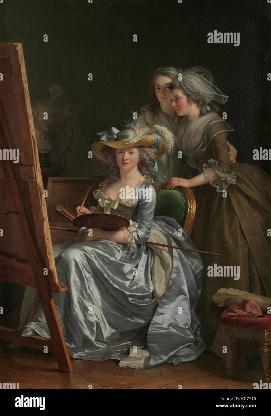 Self-Portrait with Two Pupils, Marie Gabrielle Capet (1761–1818) and ...