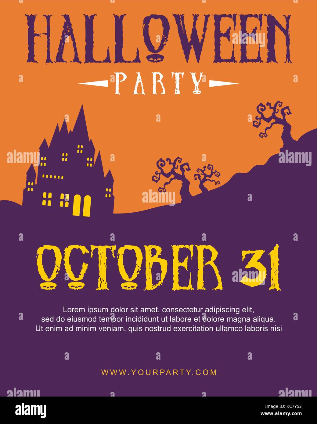 Poster style Halloween theme collection Stock Vector Image & Art - Alamy