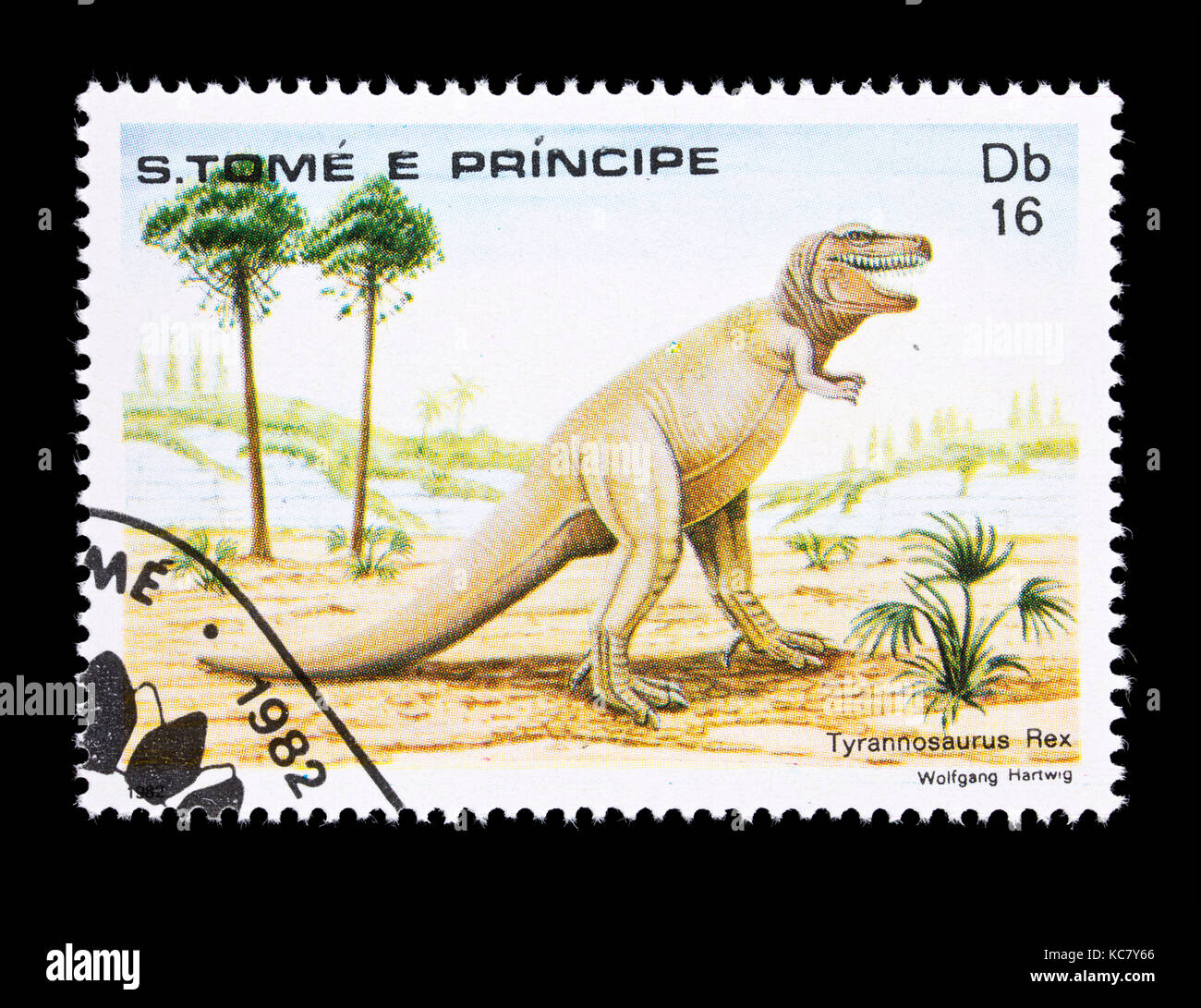 Postage stamp from the Saint Thomas and Prince Islands depicting a ...