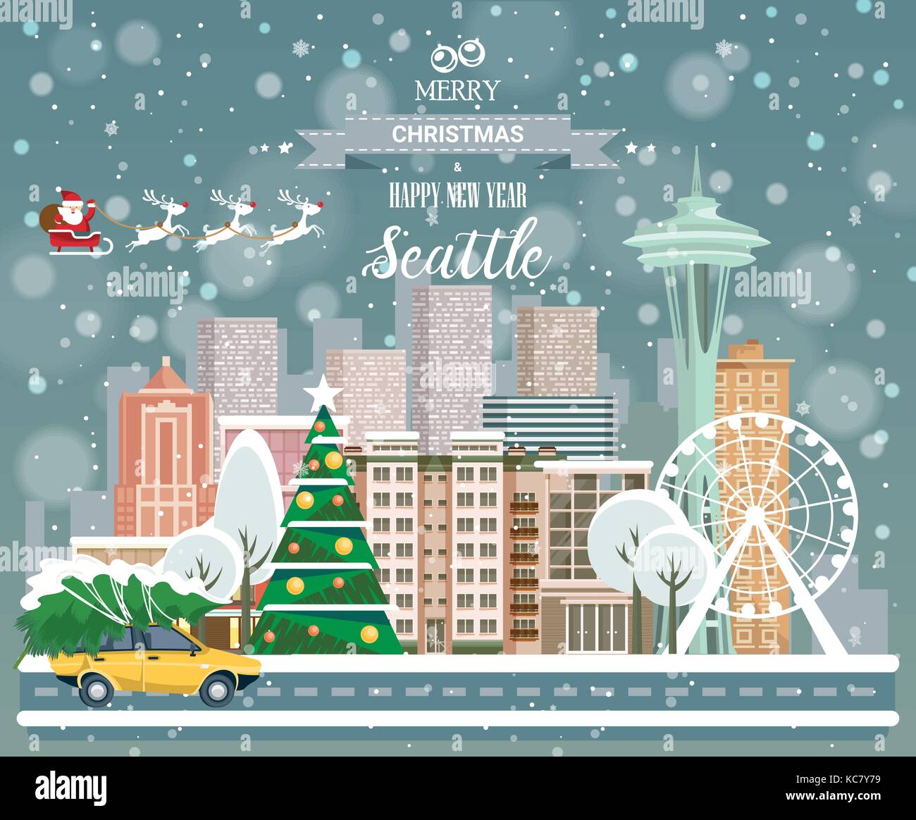 Seattle Landmark Stock Vector Images - Alamy