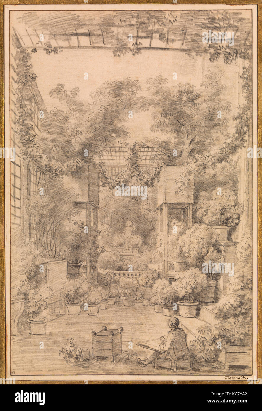 The Draftsman, 1770s, Black chalk, 14 15/16 x 9 13/16 in. (38 x 25 cm ...