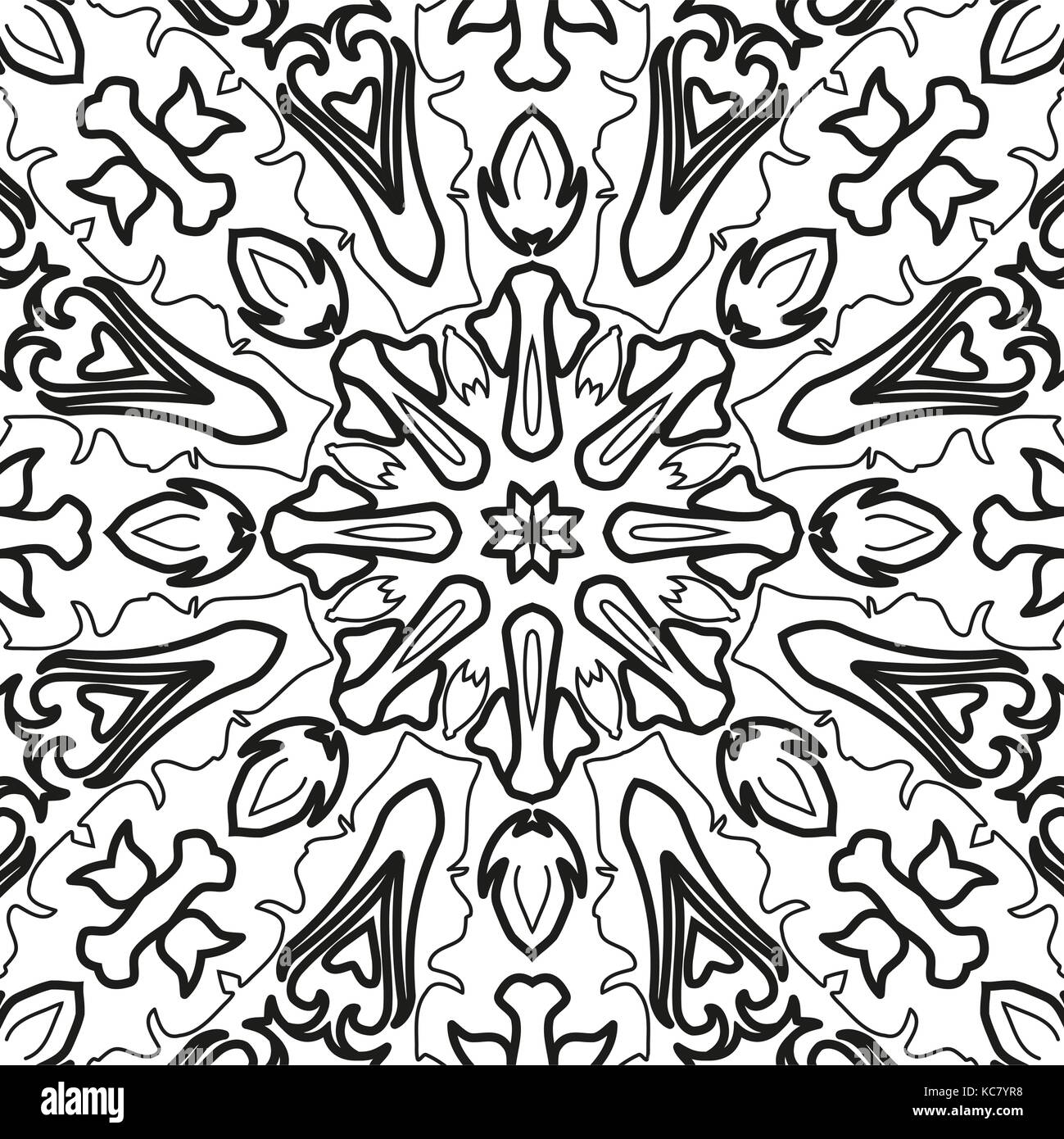 Abstract seamless outline pattern Stock Vector Image & Art - Alamy