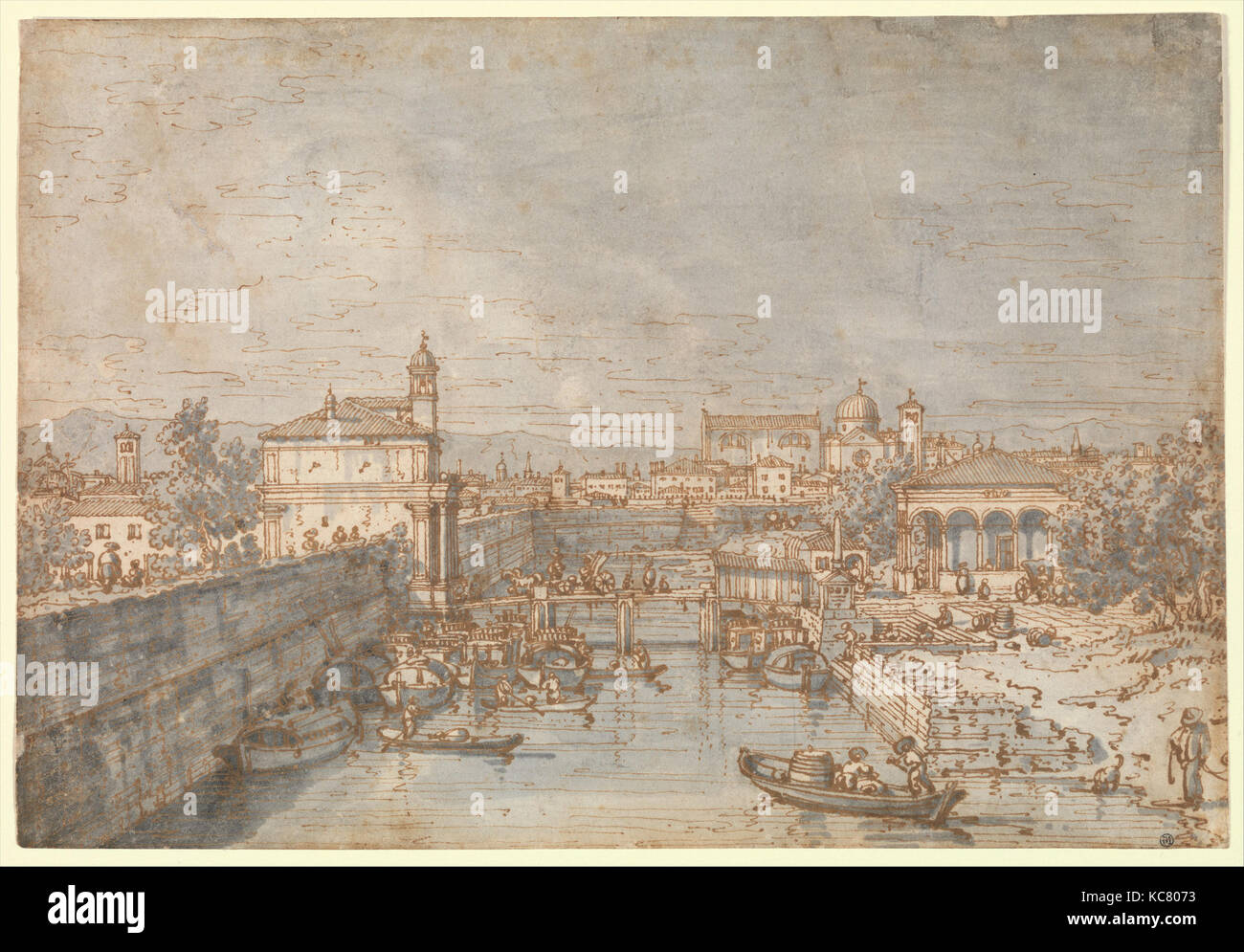 Padua: The River Bacchiglione and the Porta Portello, Canaletto, ca ...