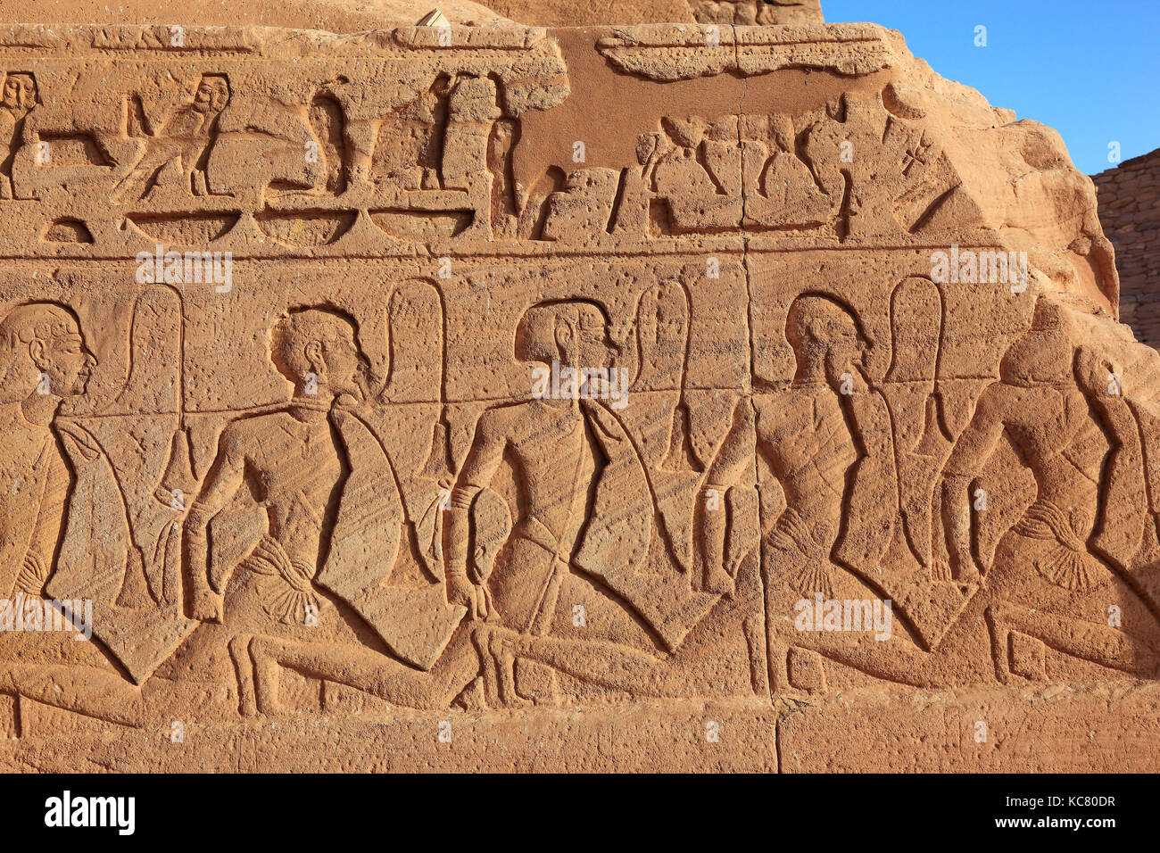 Abu Simbel, Abu Simbal, Ebsambul or Isambul, reliefs on the Temple of ...