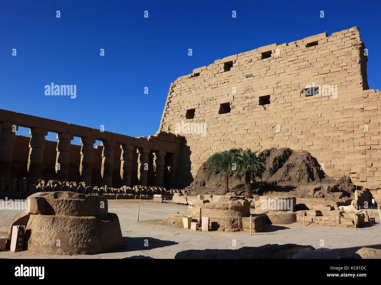 Luxor, Karnak Temple, part of the temple complex at Karnak, Upper Egypt ...