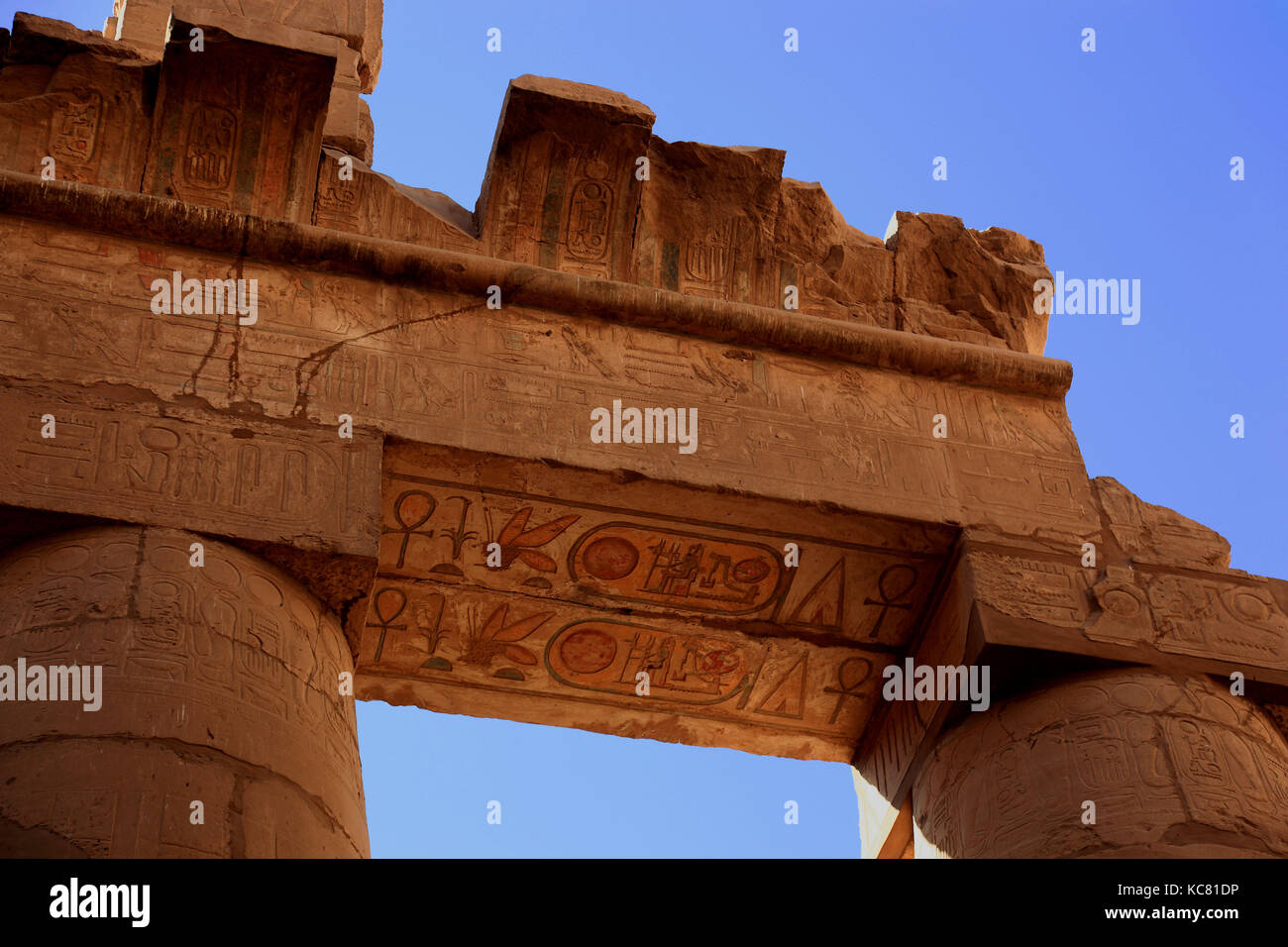 Luxor, Karnak Temple, part of the temple complex at Karnak, Upper Egypt ...