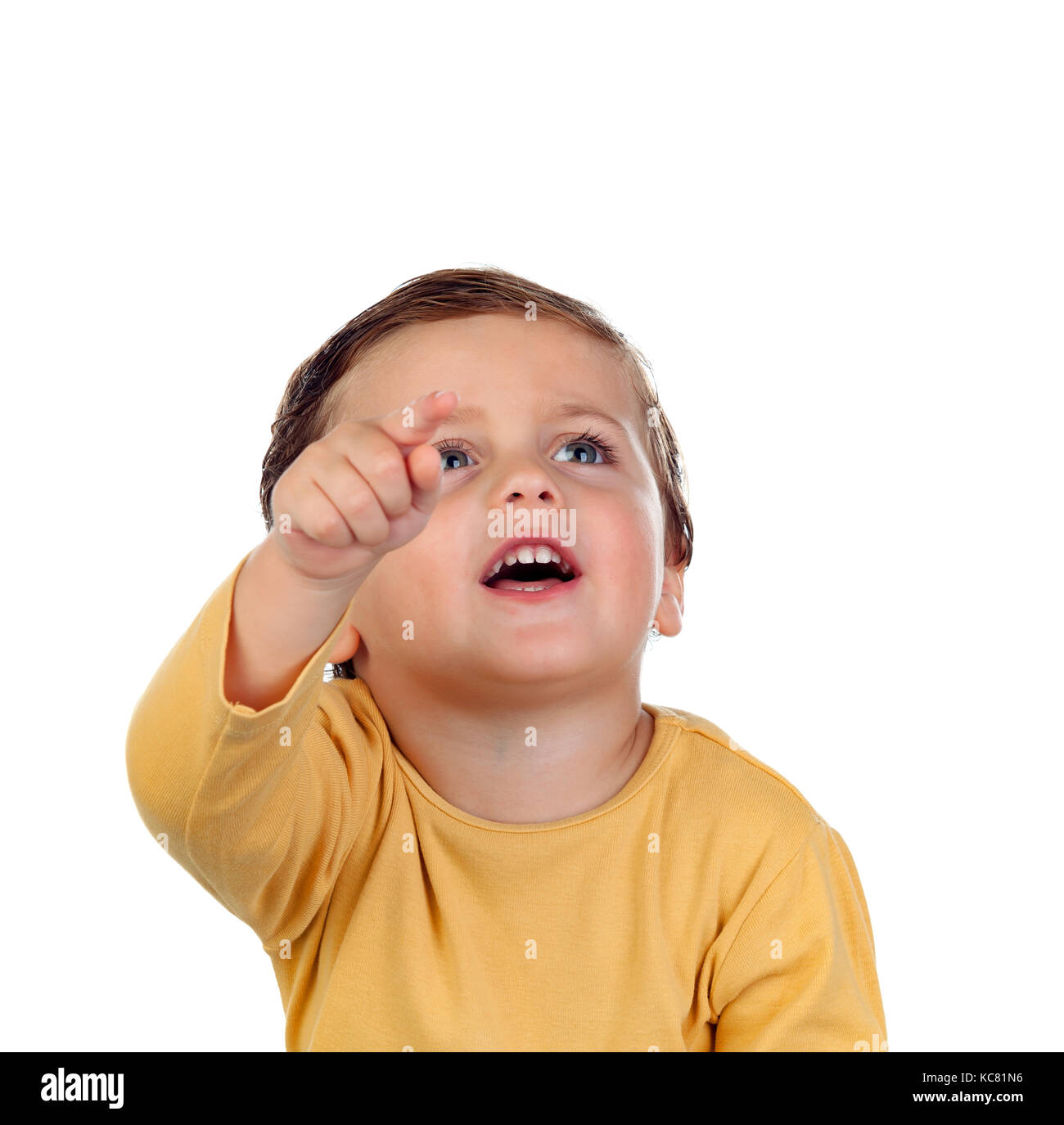 Adorable small child two years old isolated on a white background Stock ...