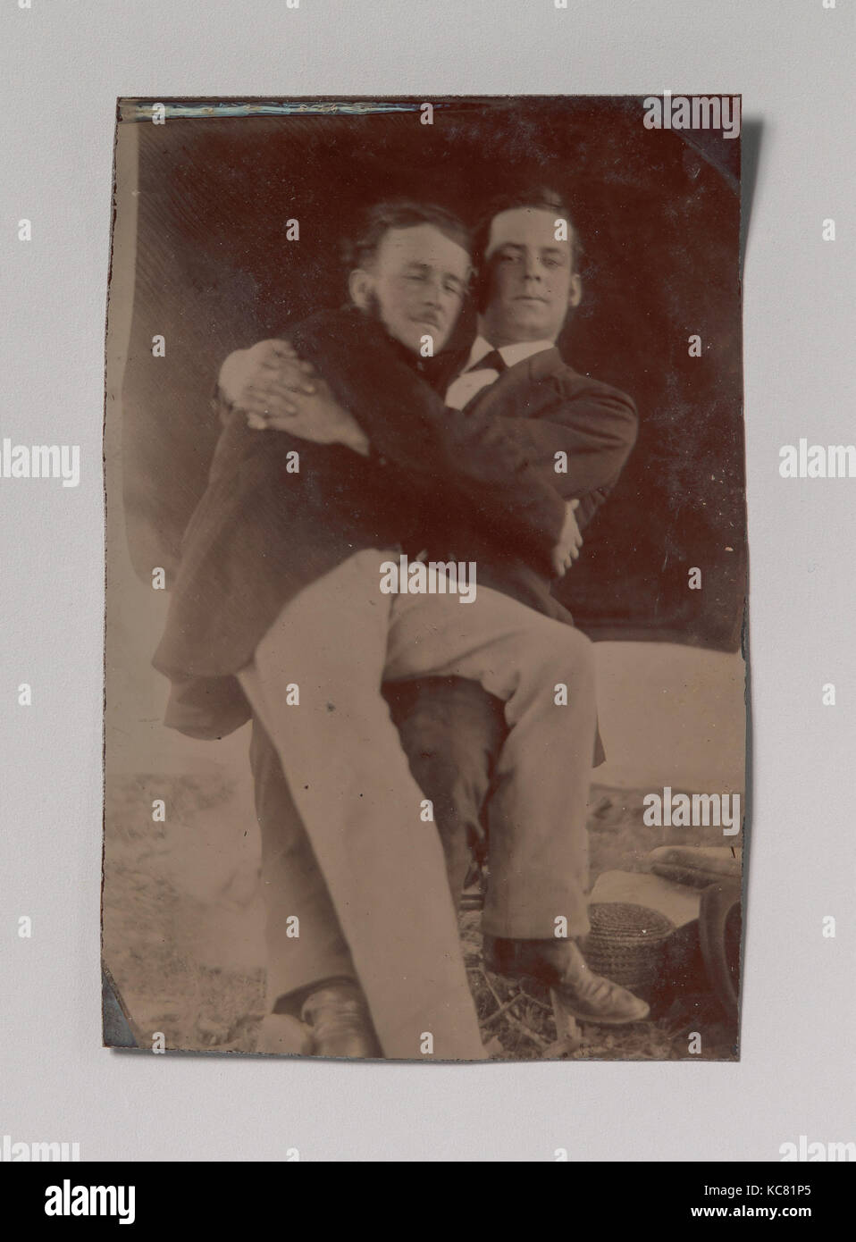 Two Men Embracing, One Seated in the Other's Lap, Unknown, 1880s–90s ...