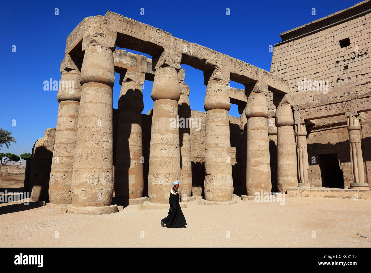 Luxor Temple, colonnade, Africa, Upper Egypt, UNESCO World-heritage ...