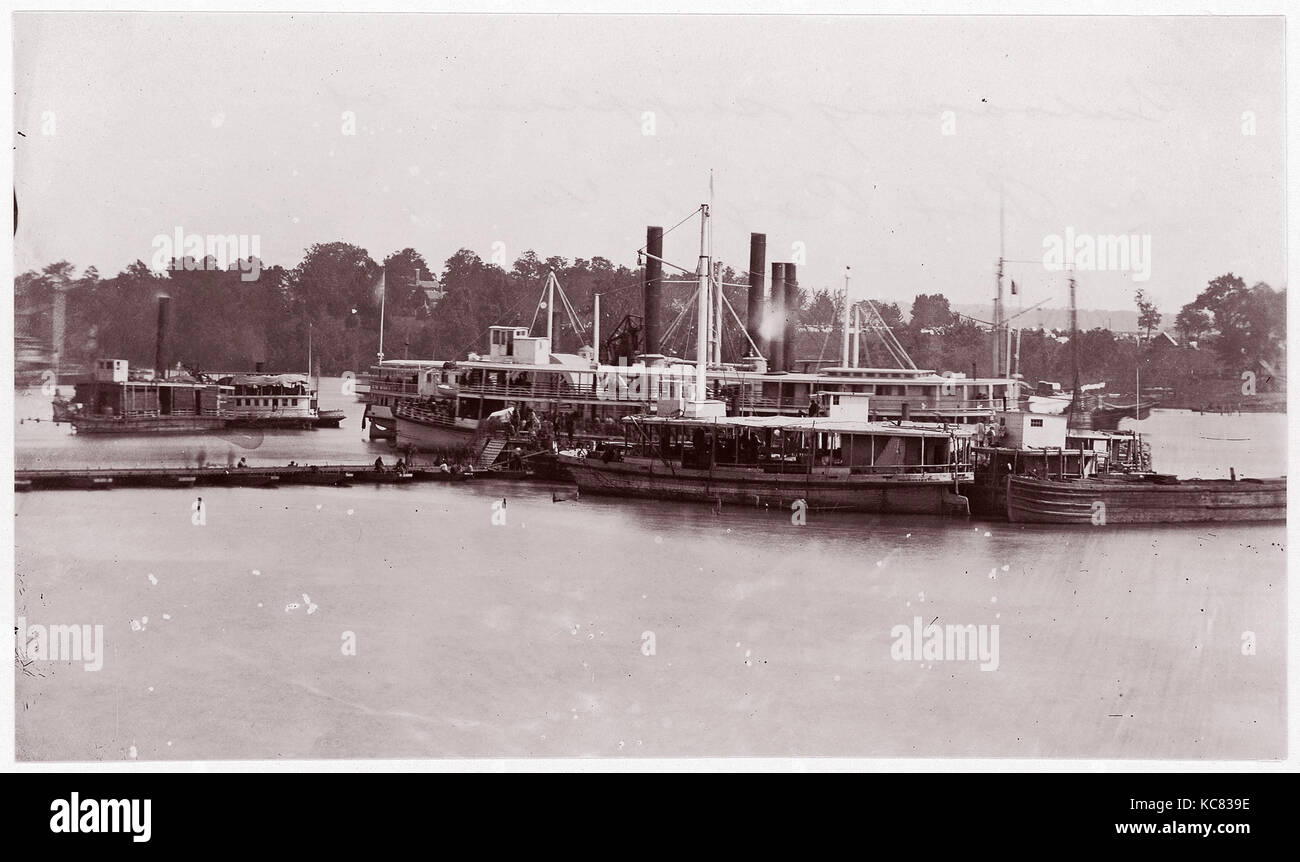 Unloading Supplies at Port Royal, Virginia, Andrew Joseph Russell, 1861 ...