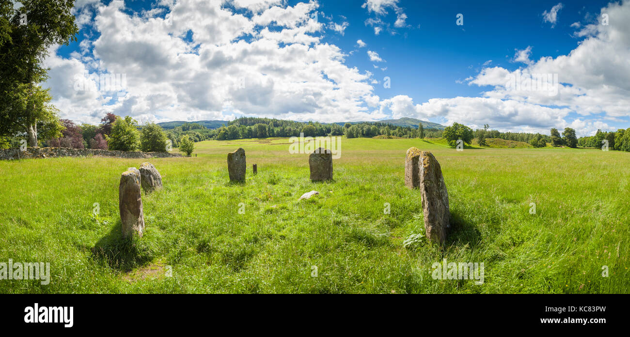 Kinnell Stone Circle near Killin Stirling Scotland Stock Photo - Alamy